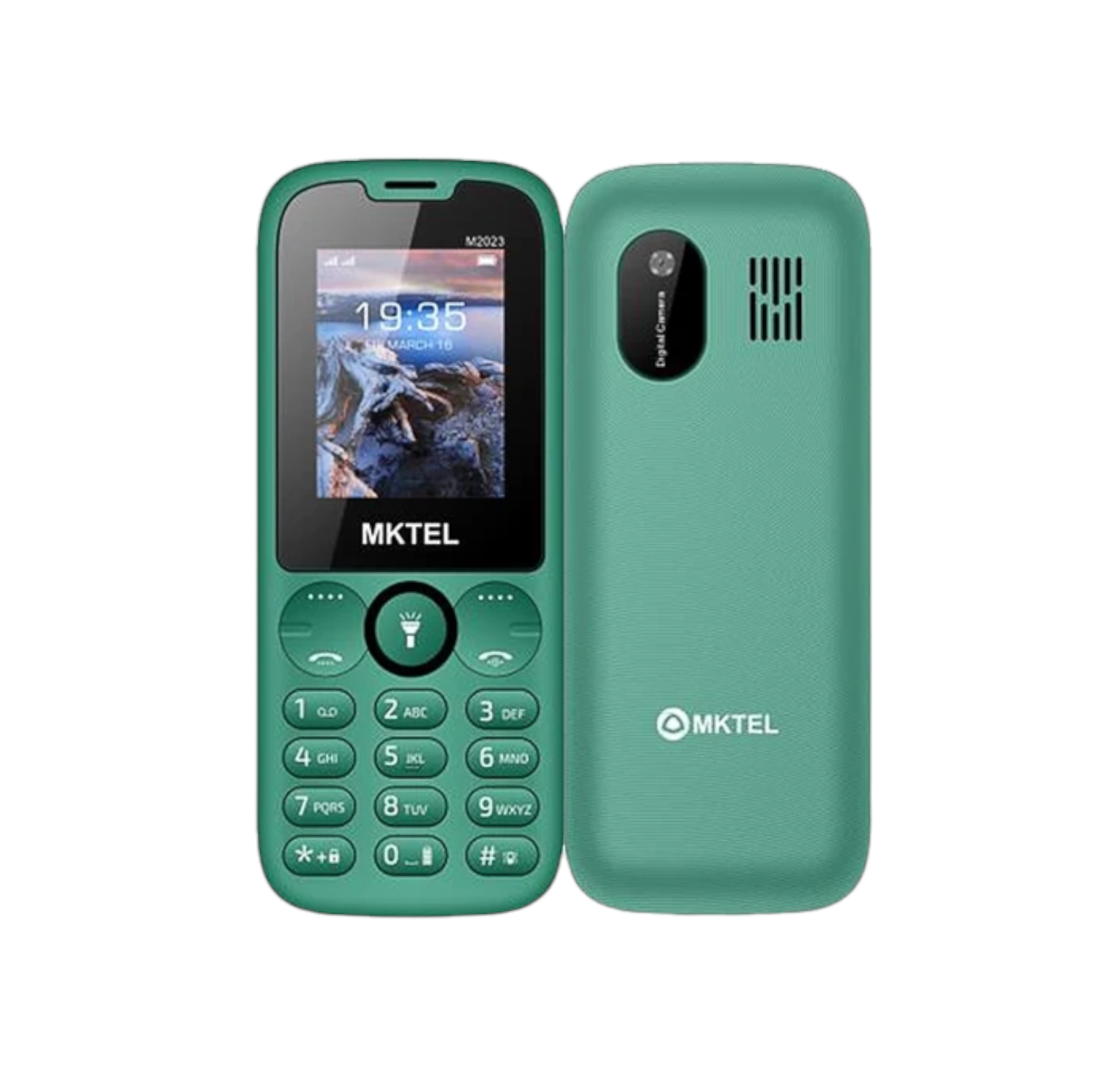 Celular verde MKTel dual sim.