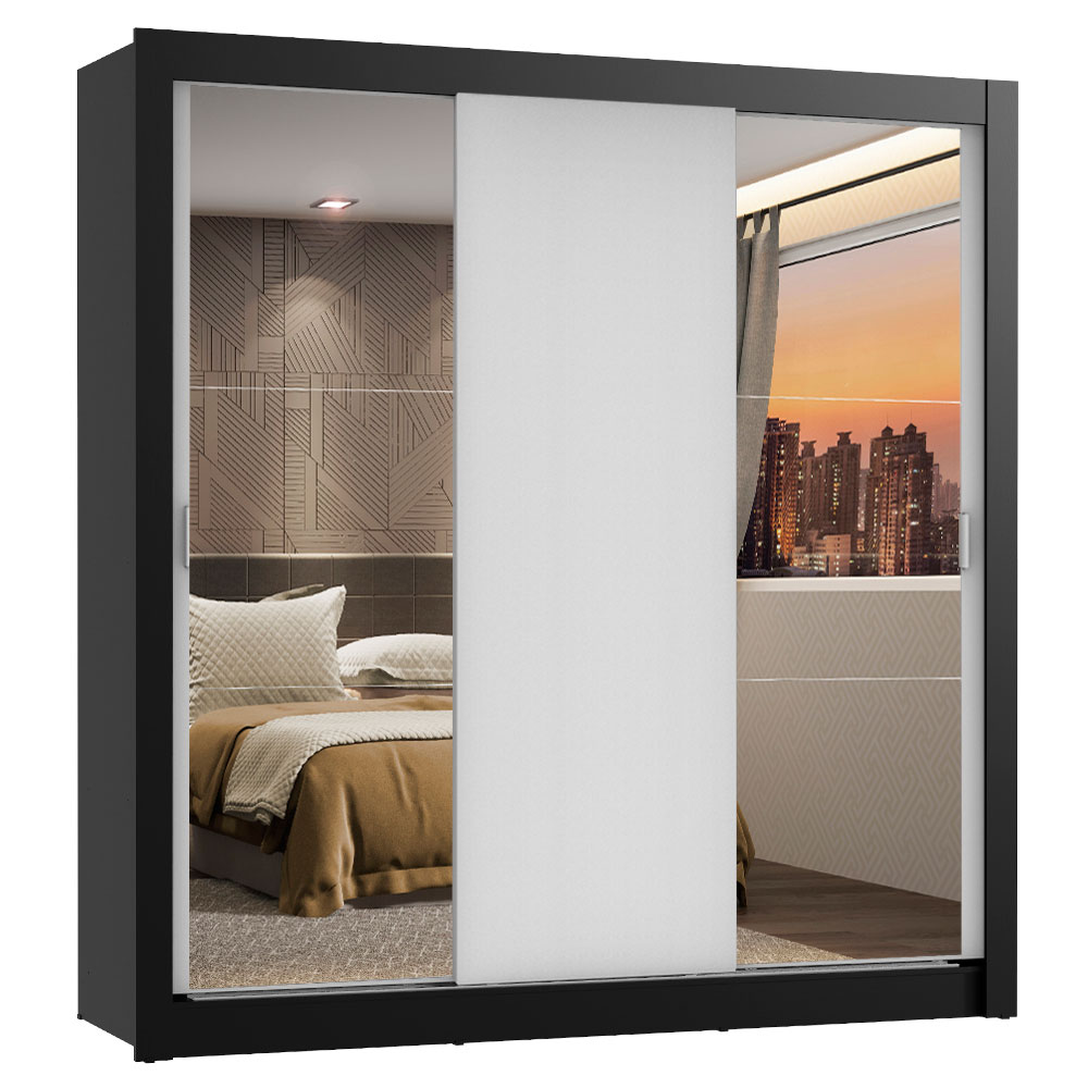 Ropero Closet Madesa 3 Puertas 2 Espejos MB