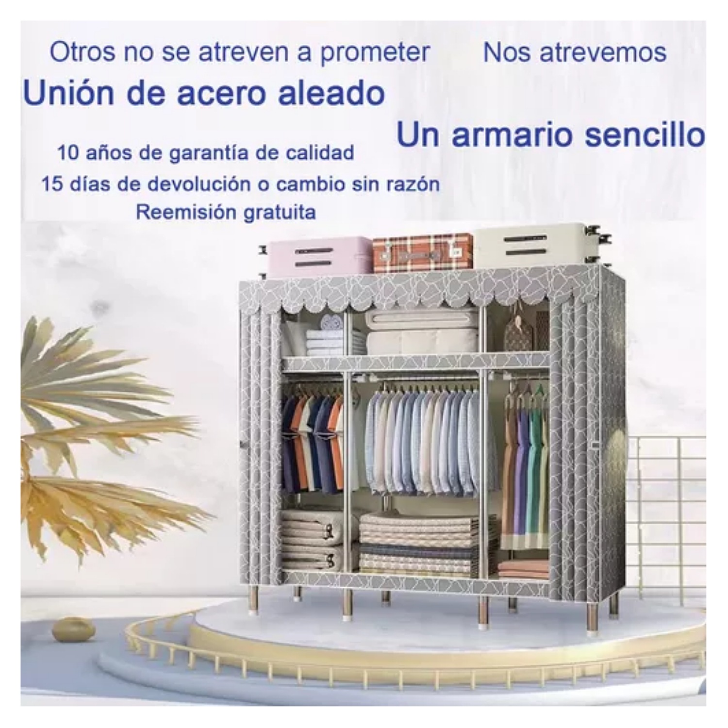 Closet Ropero Armable Guardarropa Organizador Para Ropa Rack.