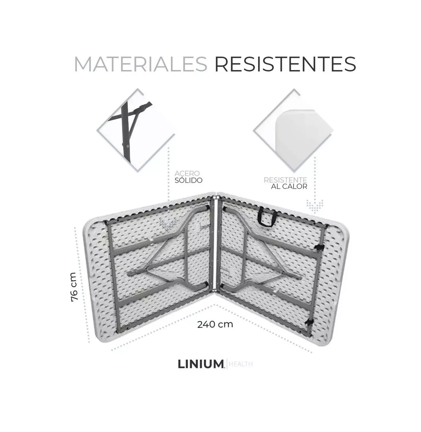 Mesa Plegable Tipo Portafolio de 2.40 mts Linium