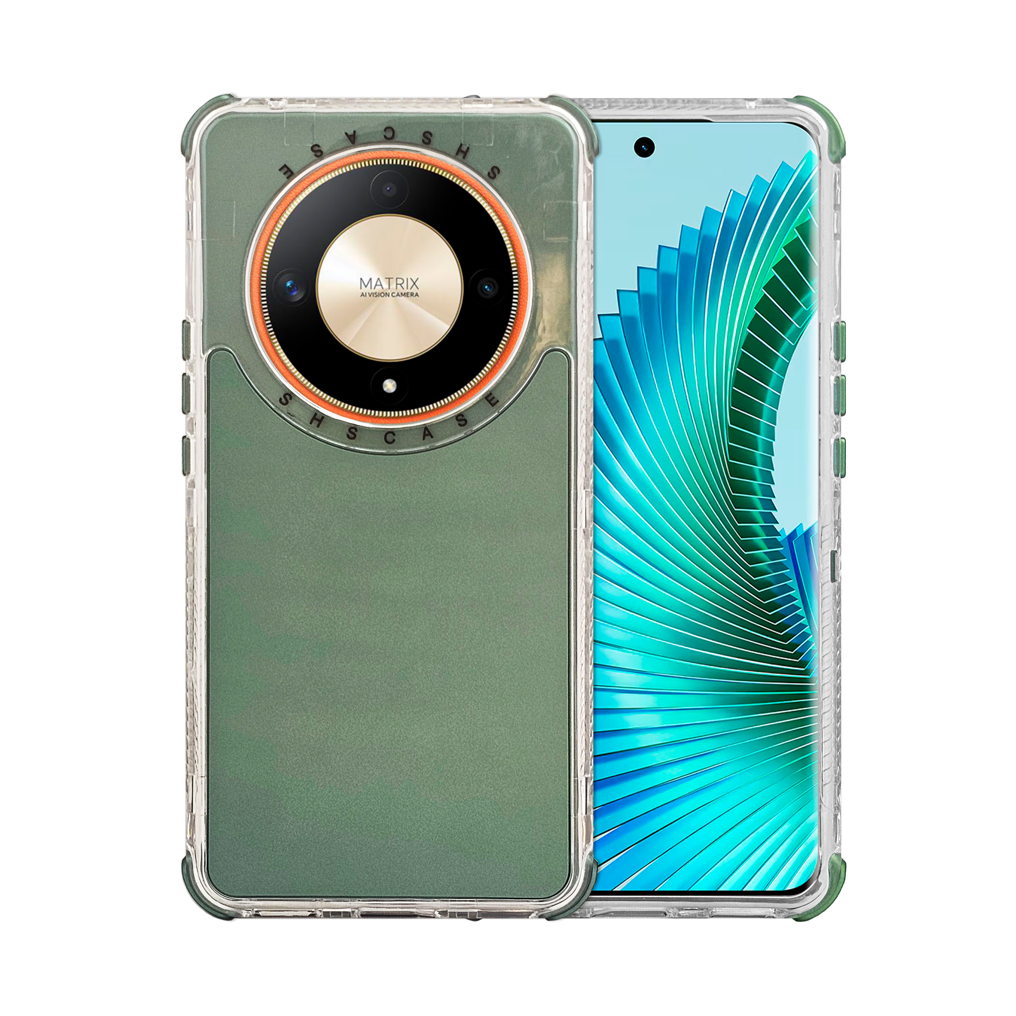 Funda Uso Rudo Rainbow 360 Verde Para Honor Magic 6 Lite