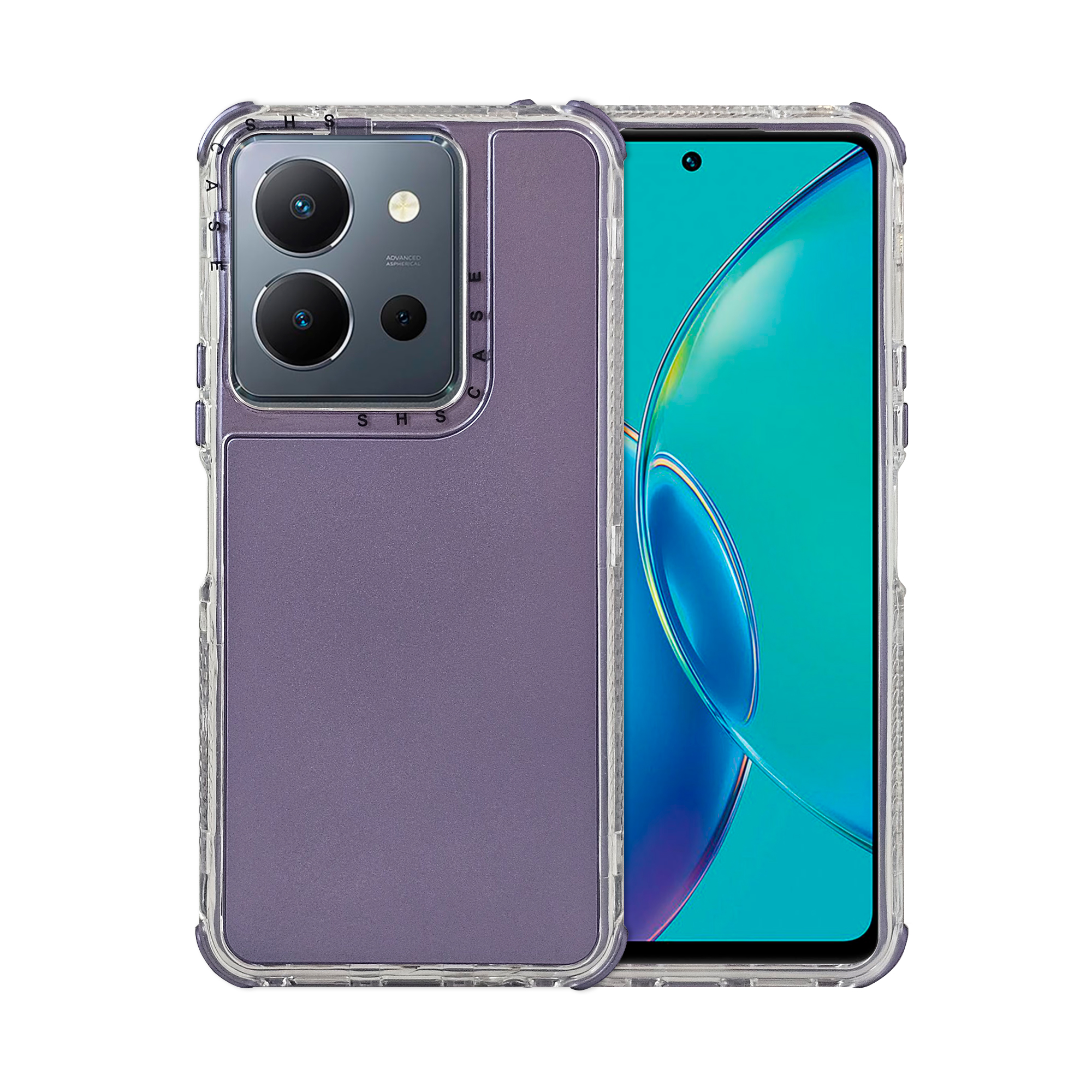 Funda Uso Rudo Rainbow 360 Morado Para Vivo V25