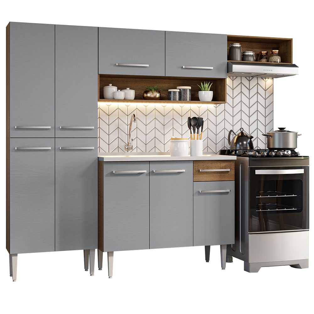 Cocina Integral Completa Modular Madesa Emilly Con Tarja MG 12