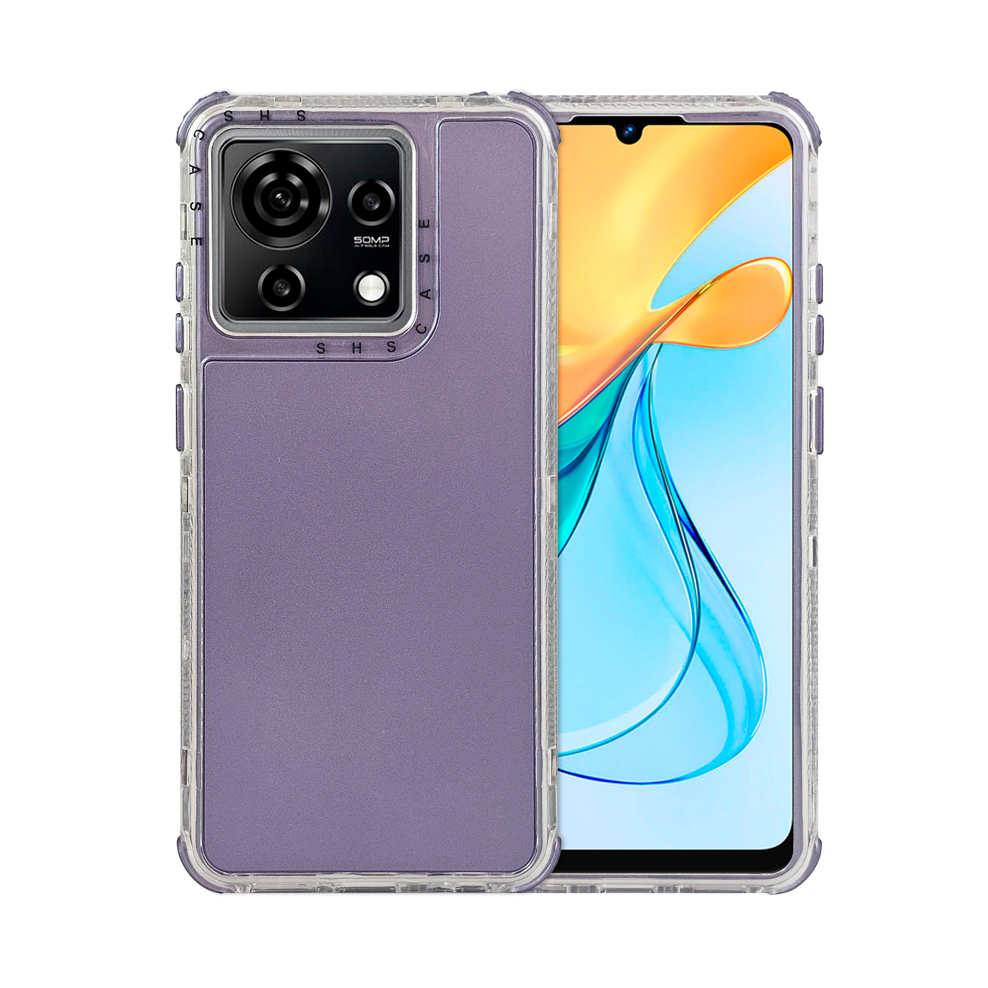 Funda Uso Rudo Rainbow 360 Morado Para Vivo V50 Vita