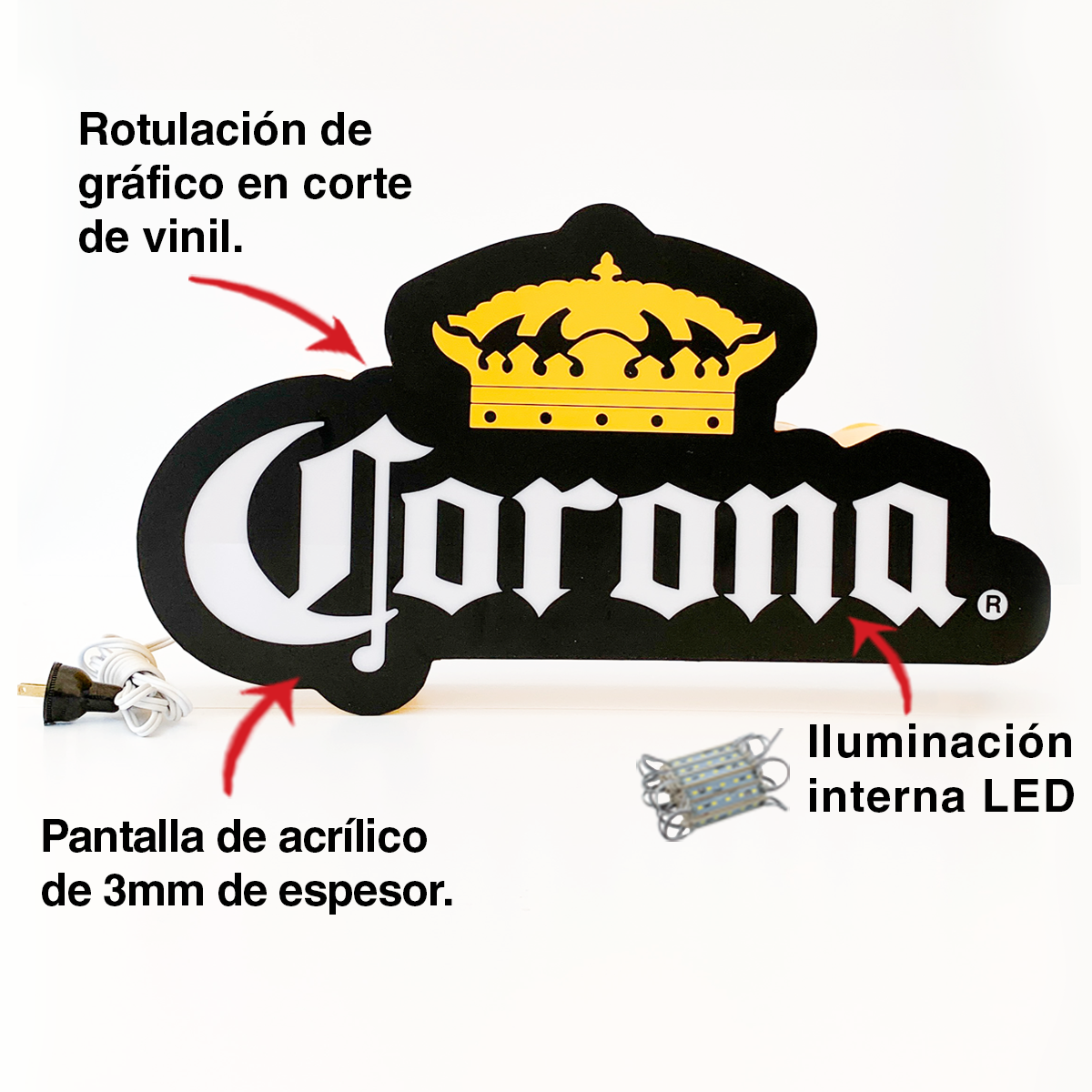 Letrero luminoso Cerveza Corona Extra