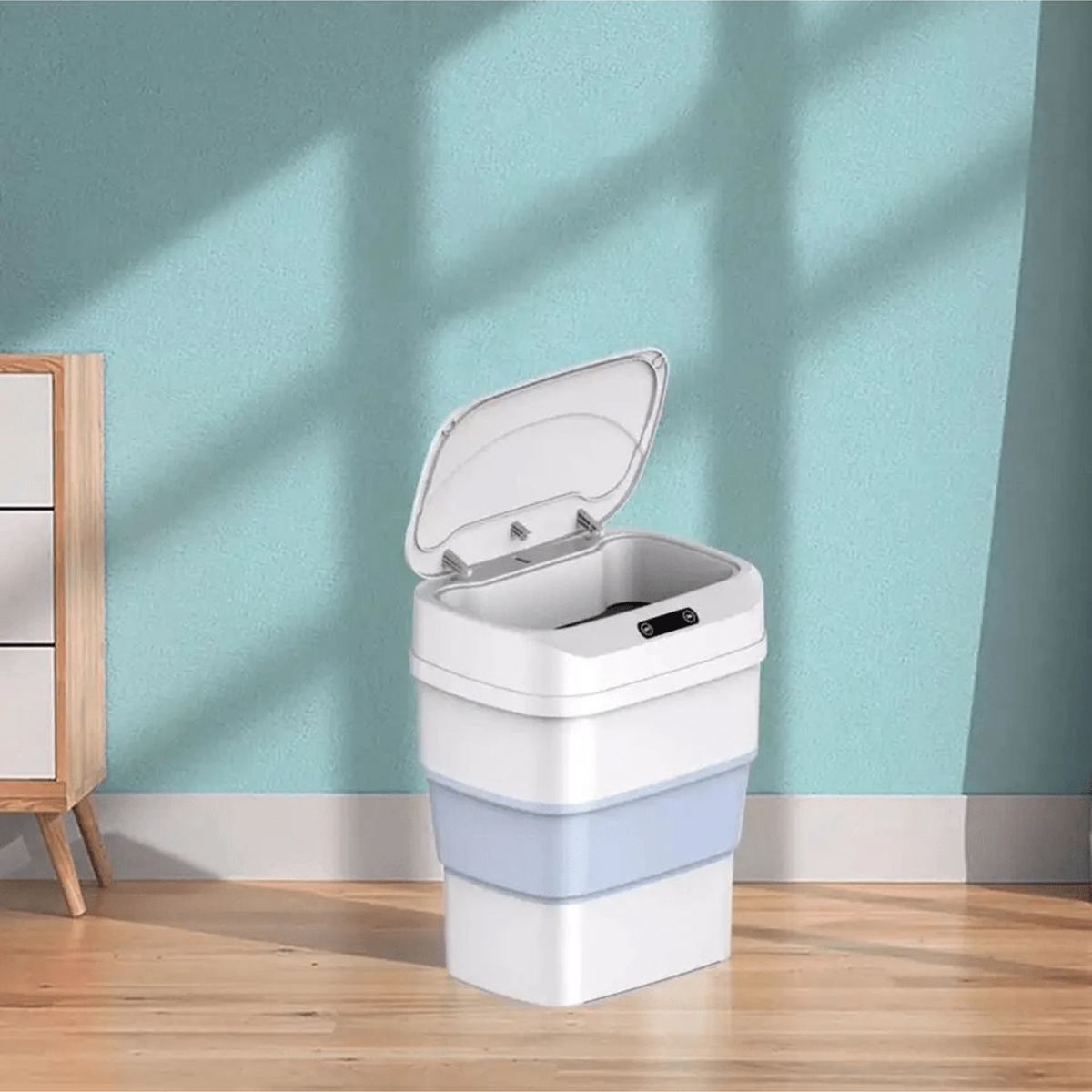 Bote De Basura Plegable Con Sensor De Apertura Automatico
