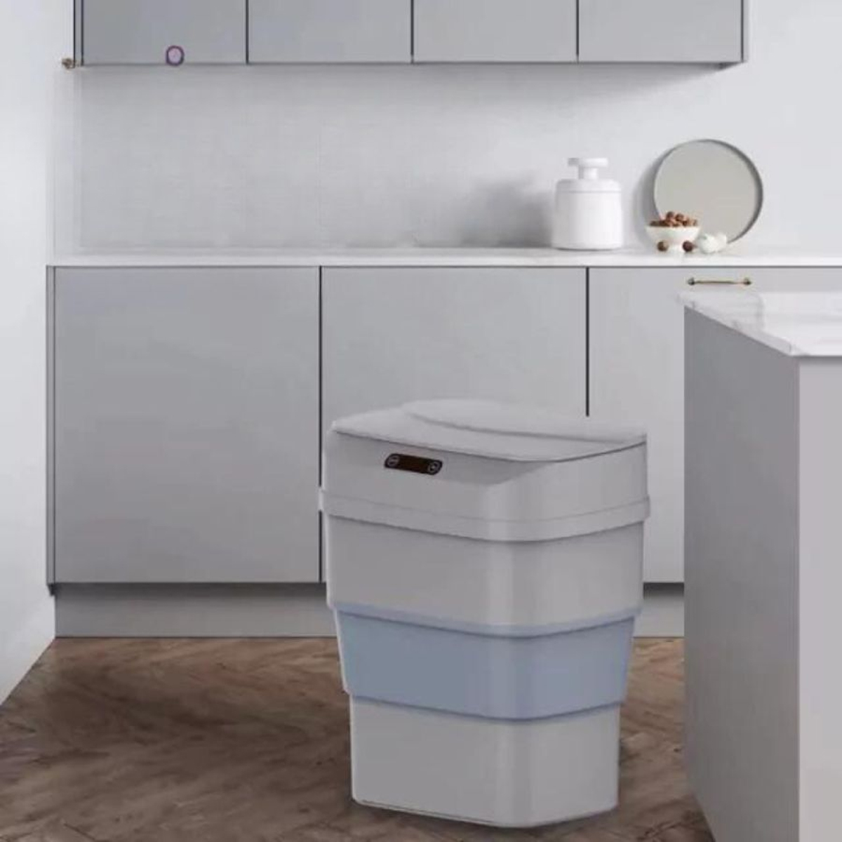 Bote De Basura Plegable Con Sensor De Apertura Automatico