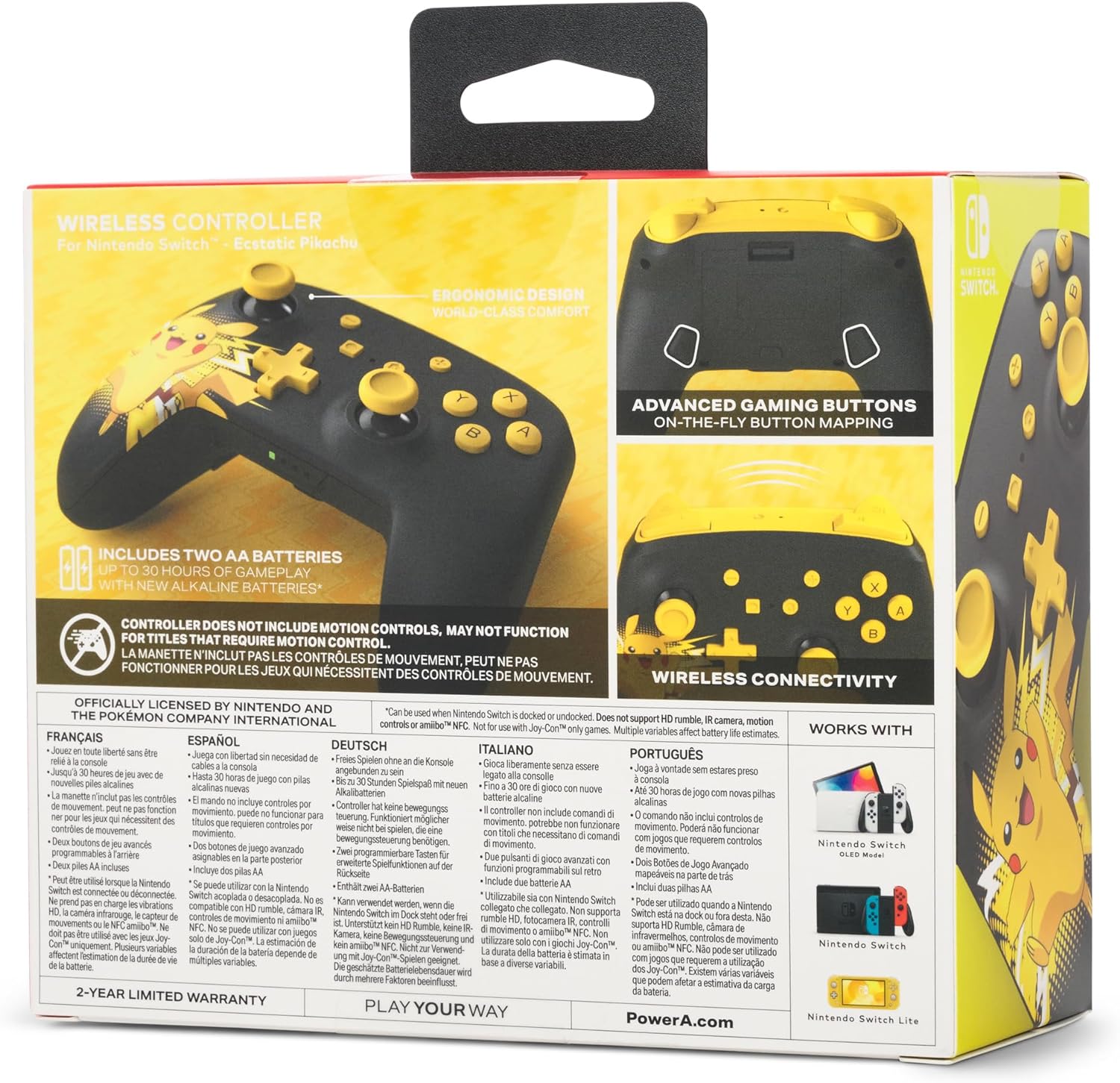 Control Power A Pikachu Batt Nintendo Switch Nsw - Game Center