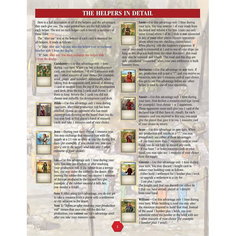 CATAN Escenarios Helpers of Catan