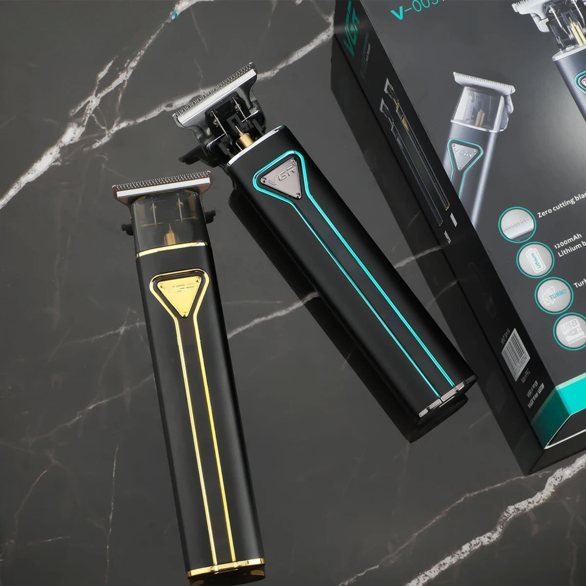 Maquina Para Cortar Cabello VGR V-009 Trimmer Perfiladora (verde)