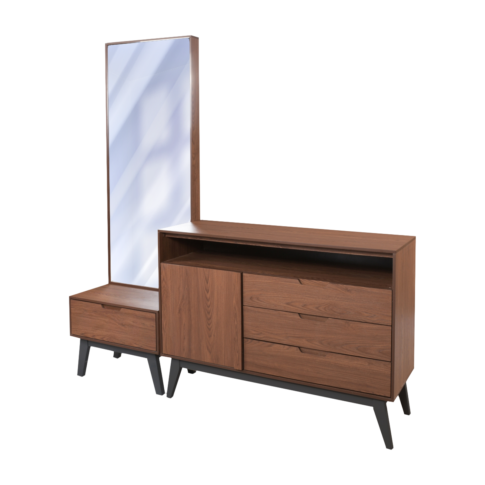 TOCADOR CON LUNA LEICA NOGAL MOBELO ENTREGA UNICAMENTE EN CDMX ...