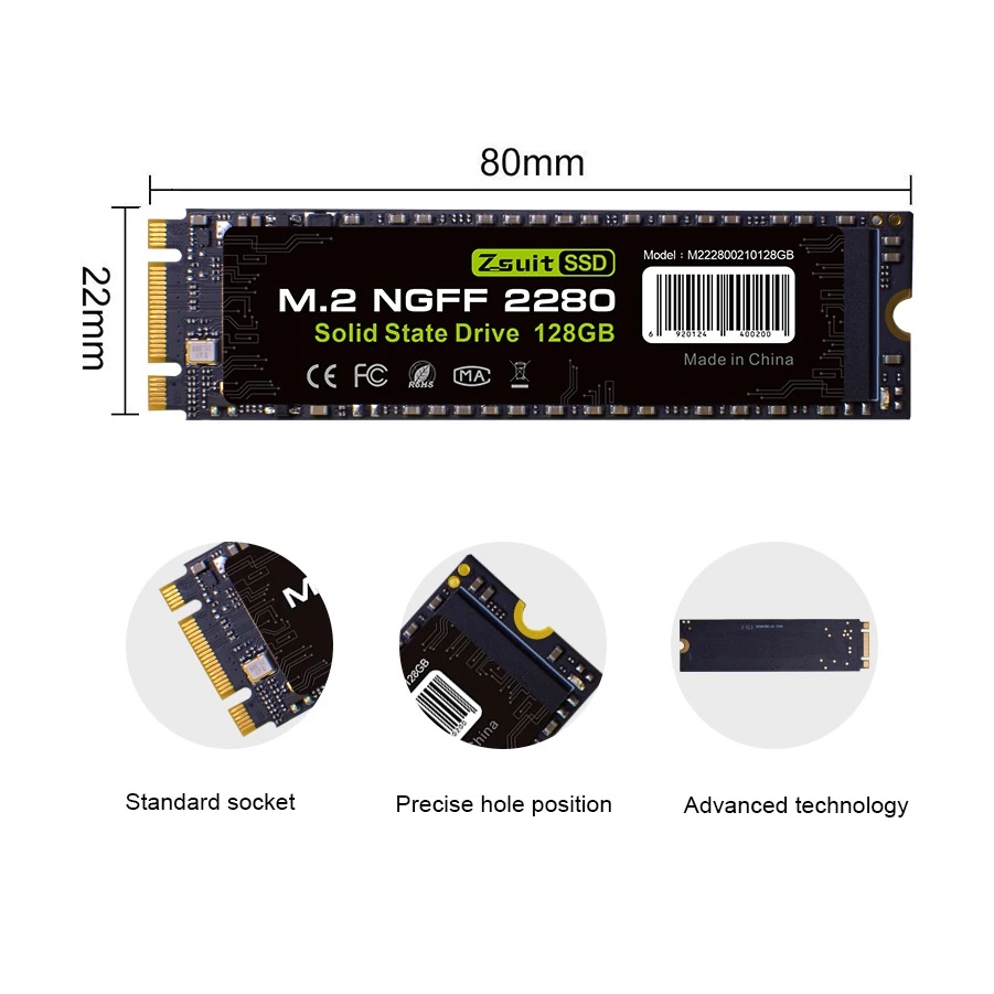 Memoria SSD M.2 de 128GB Zsuit