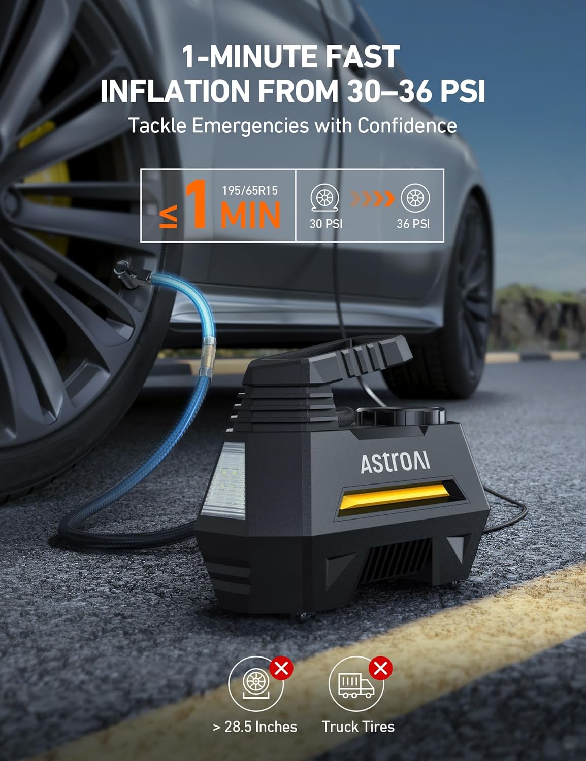 Inflador de Llantas Digital Automatico, Compresor de Aire Portatil para ...