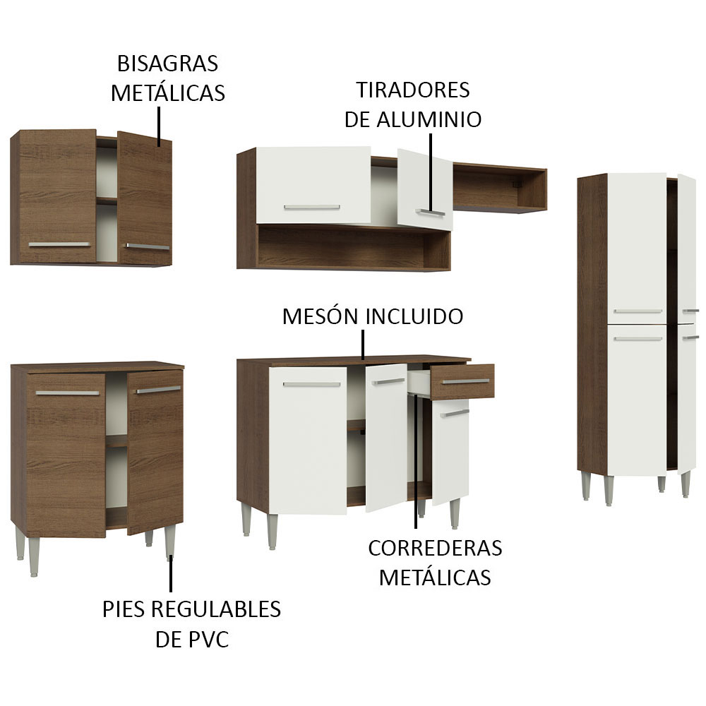 Cocina Integral Modular 293cm Madesa Emilly MB 01