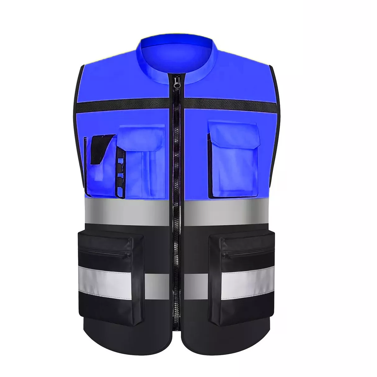 Chaleco Seguridad Industrial Reflejante Azul Talla XL