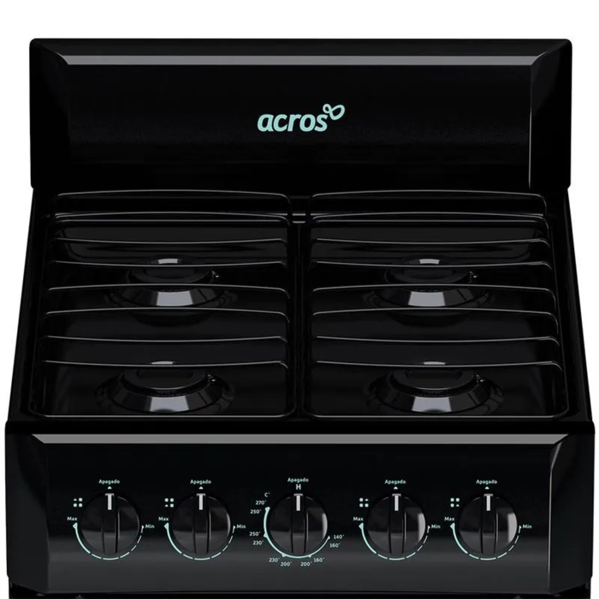Estufa Acros NAW1001B 20" 4 Quemadores Negro ALBY