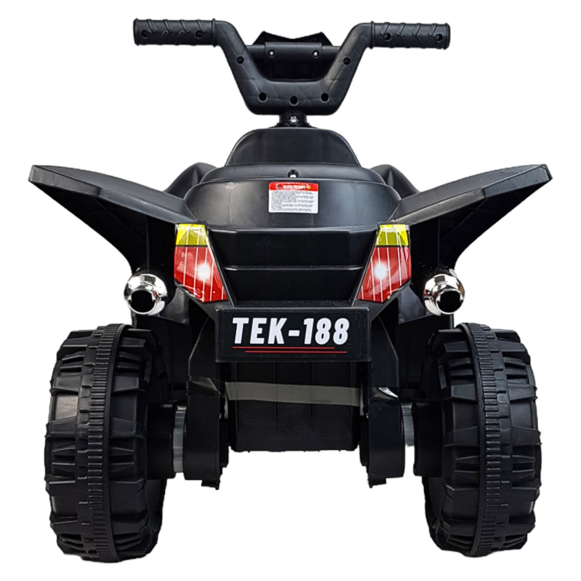 Cuatrimoto Montable Electrica para Niños Luz Led, Bluetooth 12v - Negro