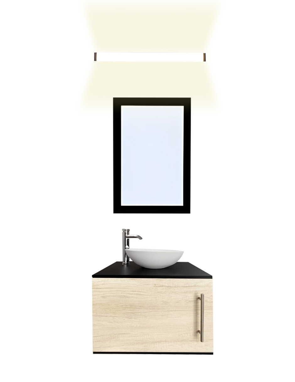 Gabinete De Baño Para Lavabo AGNES Con Lampara Y Espejo