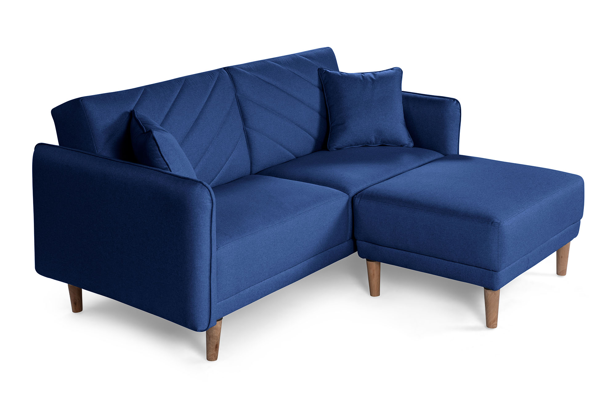 Sala Modular Ritz Azul Makora Essentials de lino Reversible