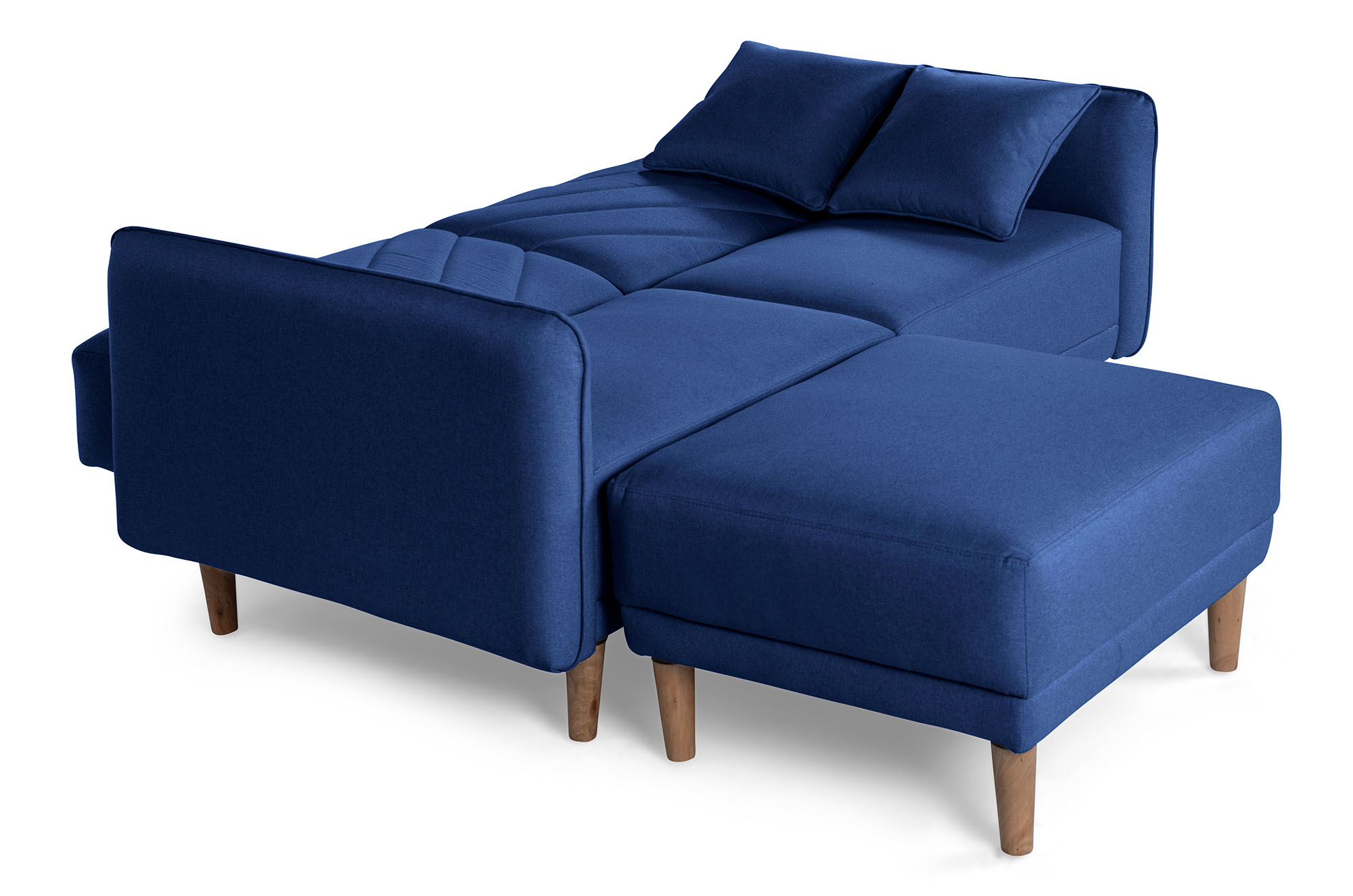 Sala Modular Ritz Azul Makora Essentials de lino Reversible