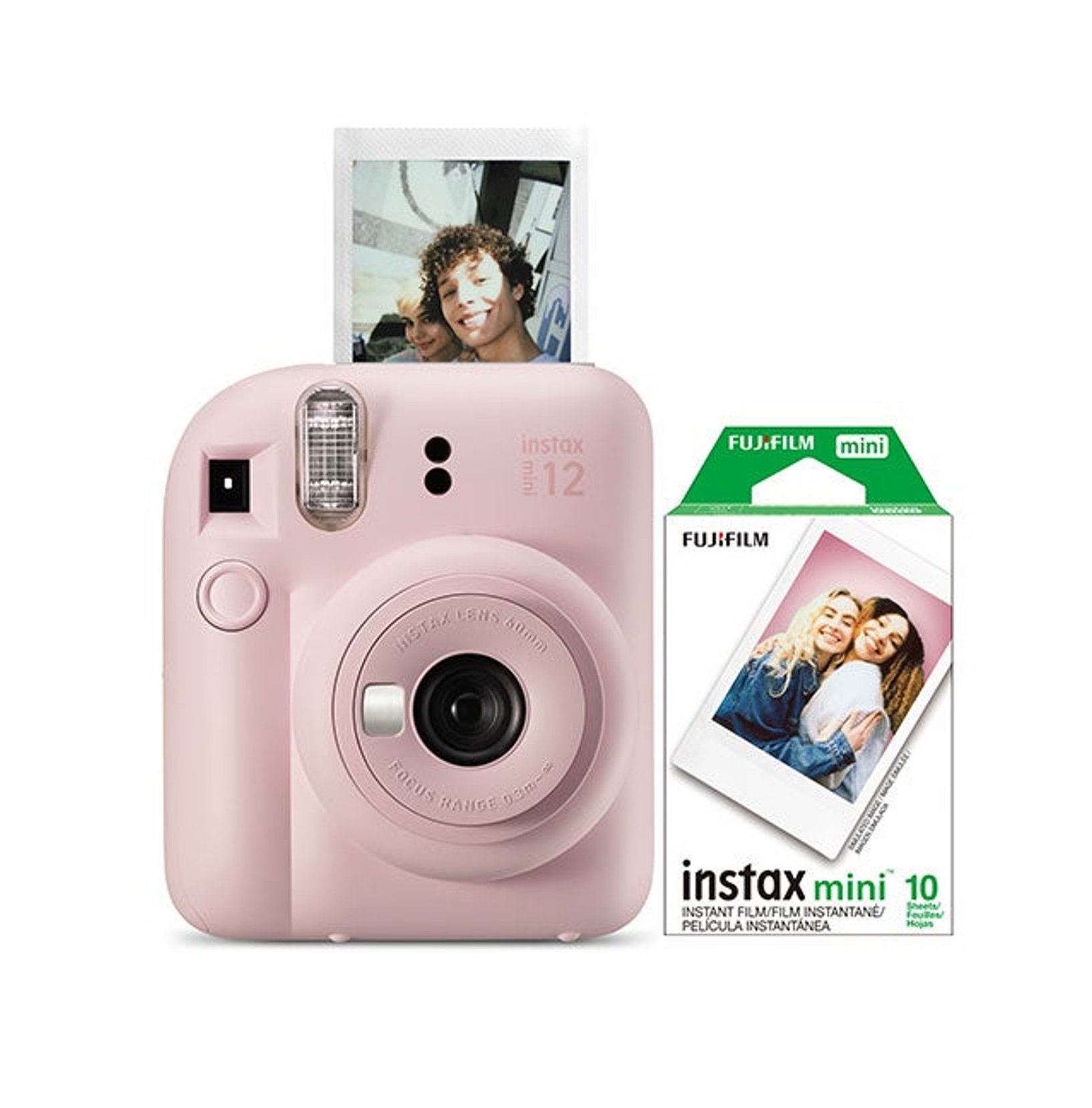 Paquete Combo de Cámara Instantánea Fujifilm Instax Mini 12 Color Rosa ...
