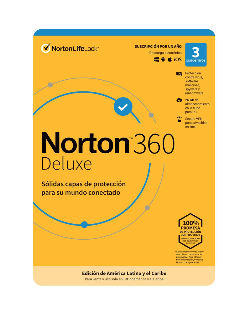 NORTON SECURITY PLUS 3 DISP 1 AÑO