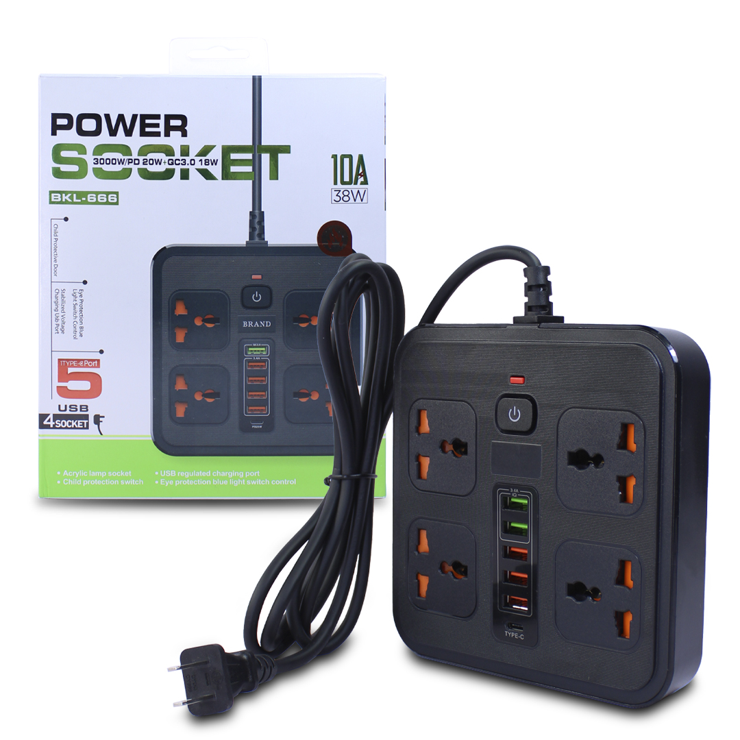 Extensión Multicontacto 4 Enchufes Universal Con 4 Conectores USB 20W 1 ...