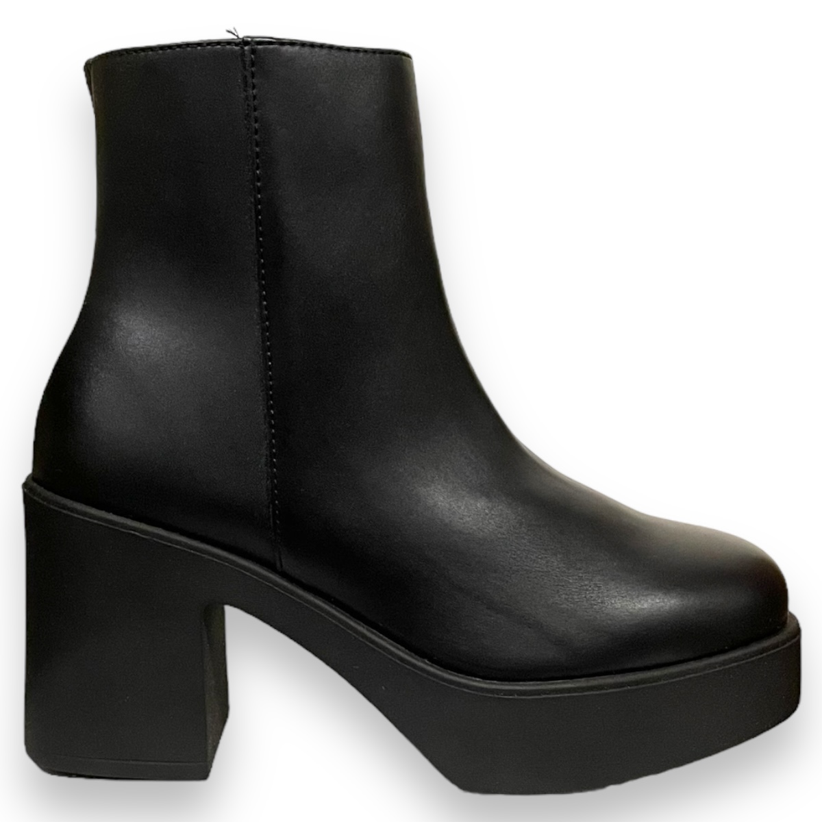 Botines Negros Mujer Salamandra Con Plataforma 8 Cm