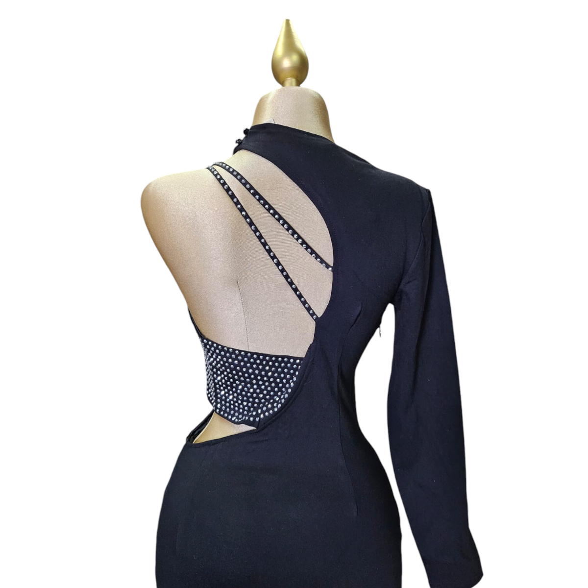 Vestido De Noche Largo Color Negro Para Dama LC DESIGNS COLLECTION