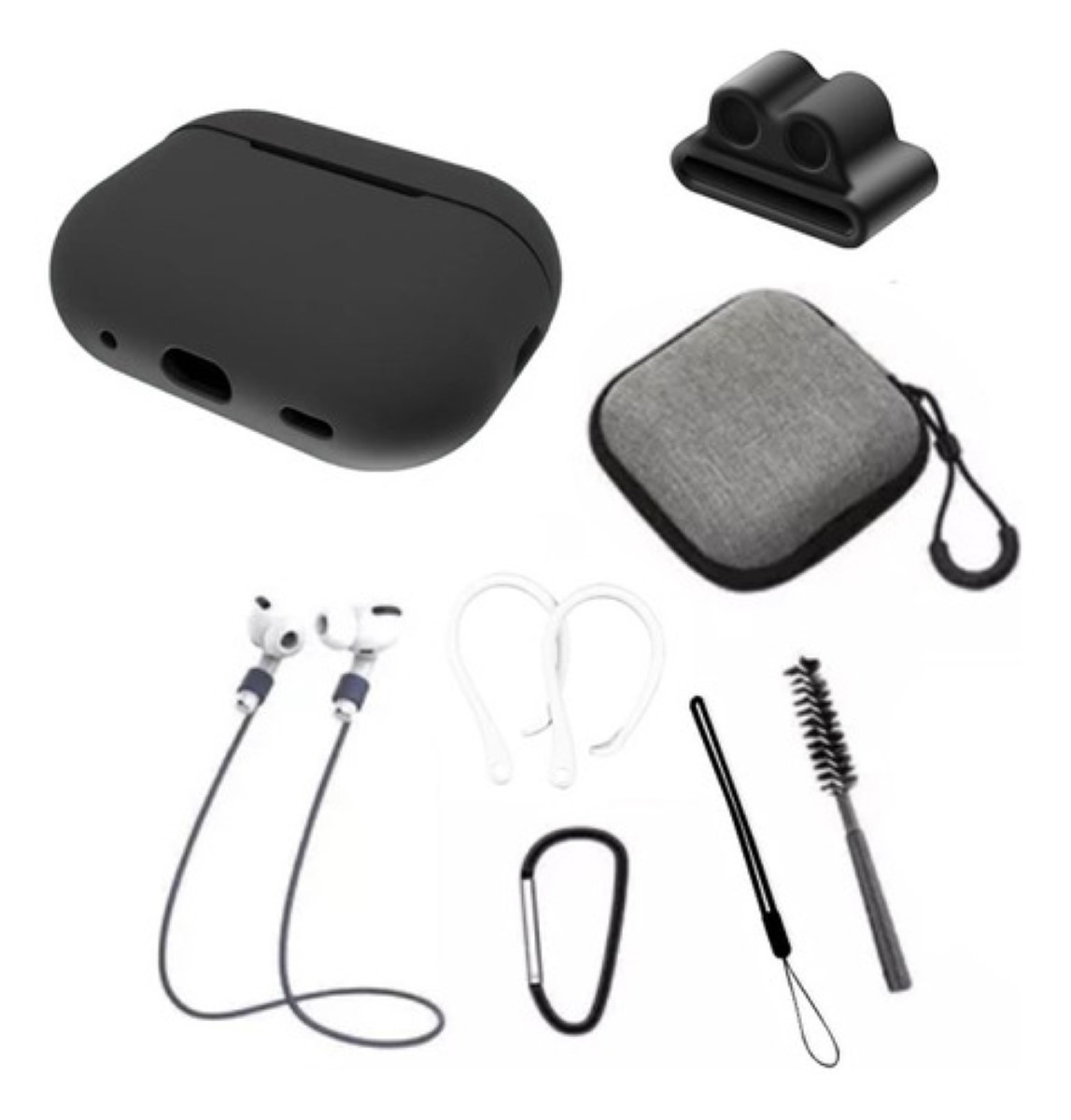 Accesorios 8 En 1 , Airpod 1 2 3 Pro Compatible negro
