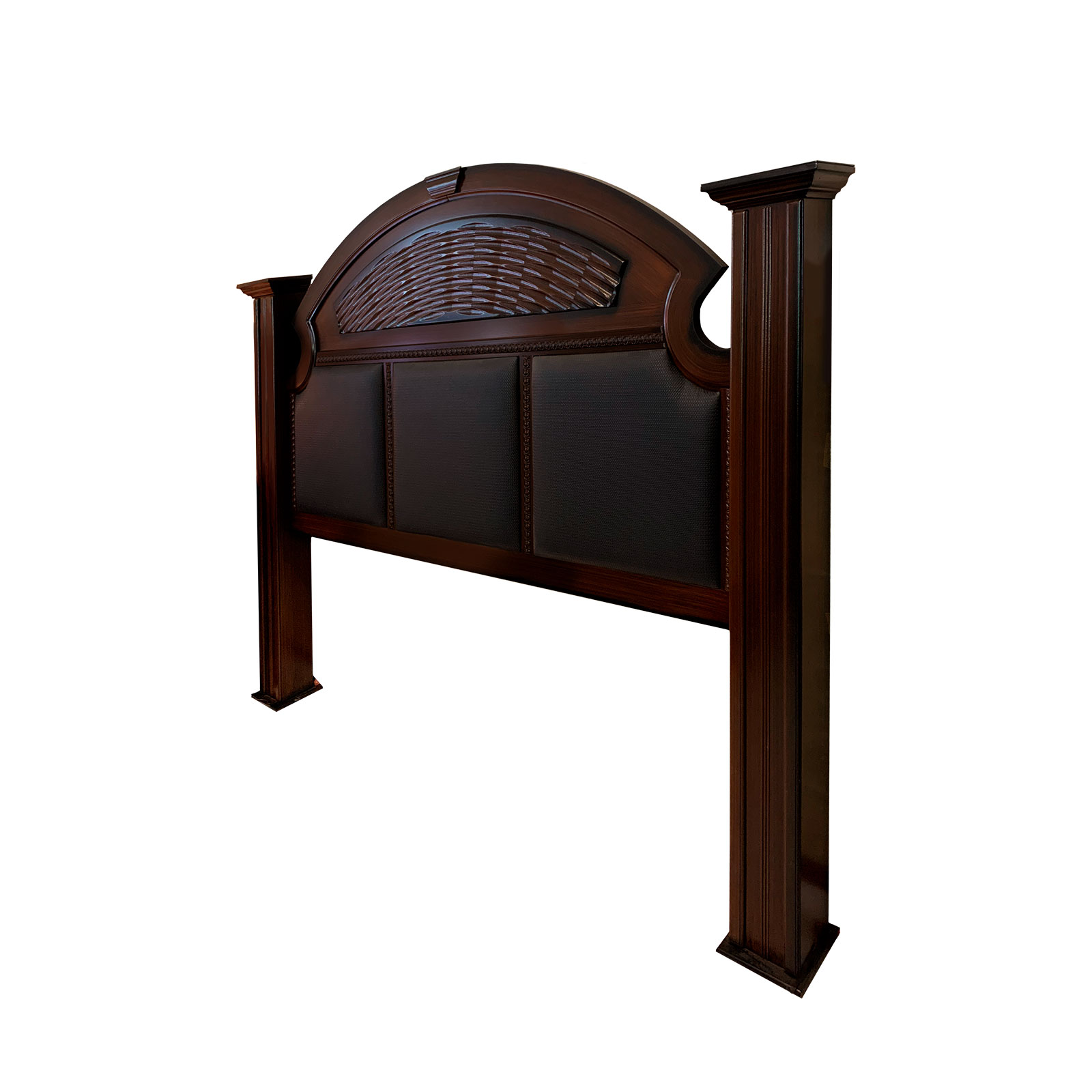 CABECERA MOBELO VICTORIA KING SIZE COLOR NOGAL DETALLES EN TACTO PIEL ...