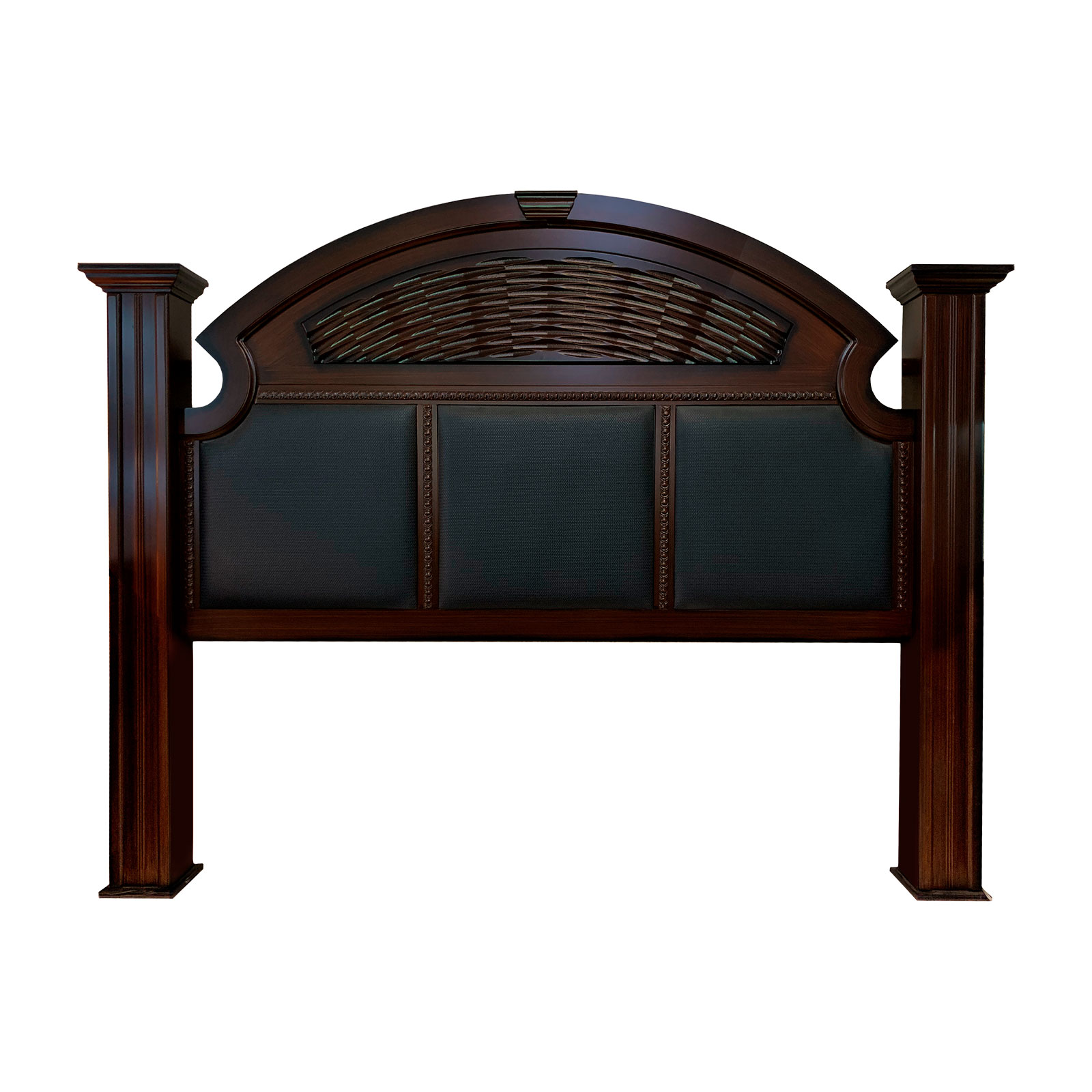 CABECERA MOBELO VICTORIA KING SIZE COLOR NOGAL DETALLES EN TACTO PIEL ...