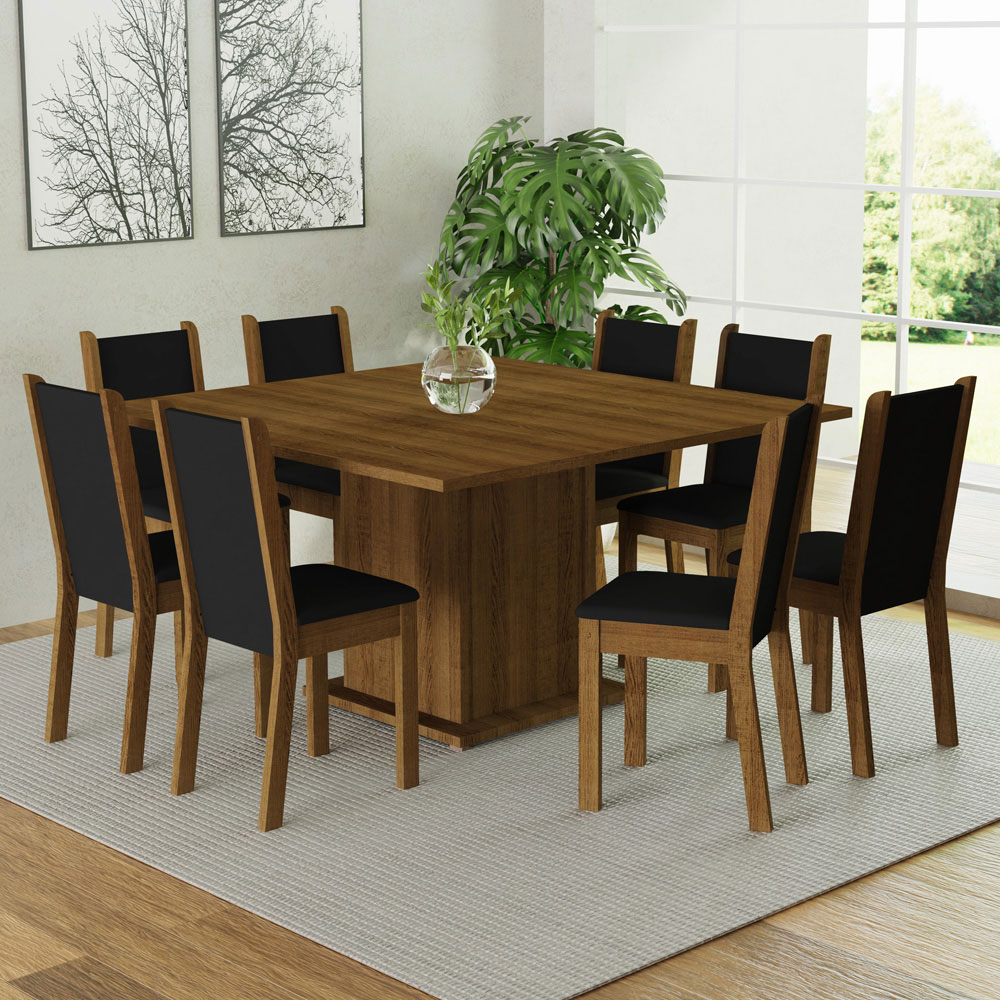 Juego de Comedor con Mesa y 8 Sillas Madesa Marisa MN