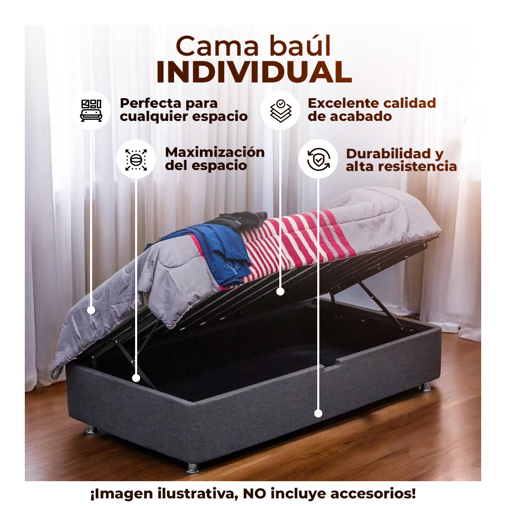 Cama Baúl Individual Jaco