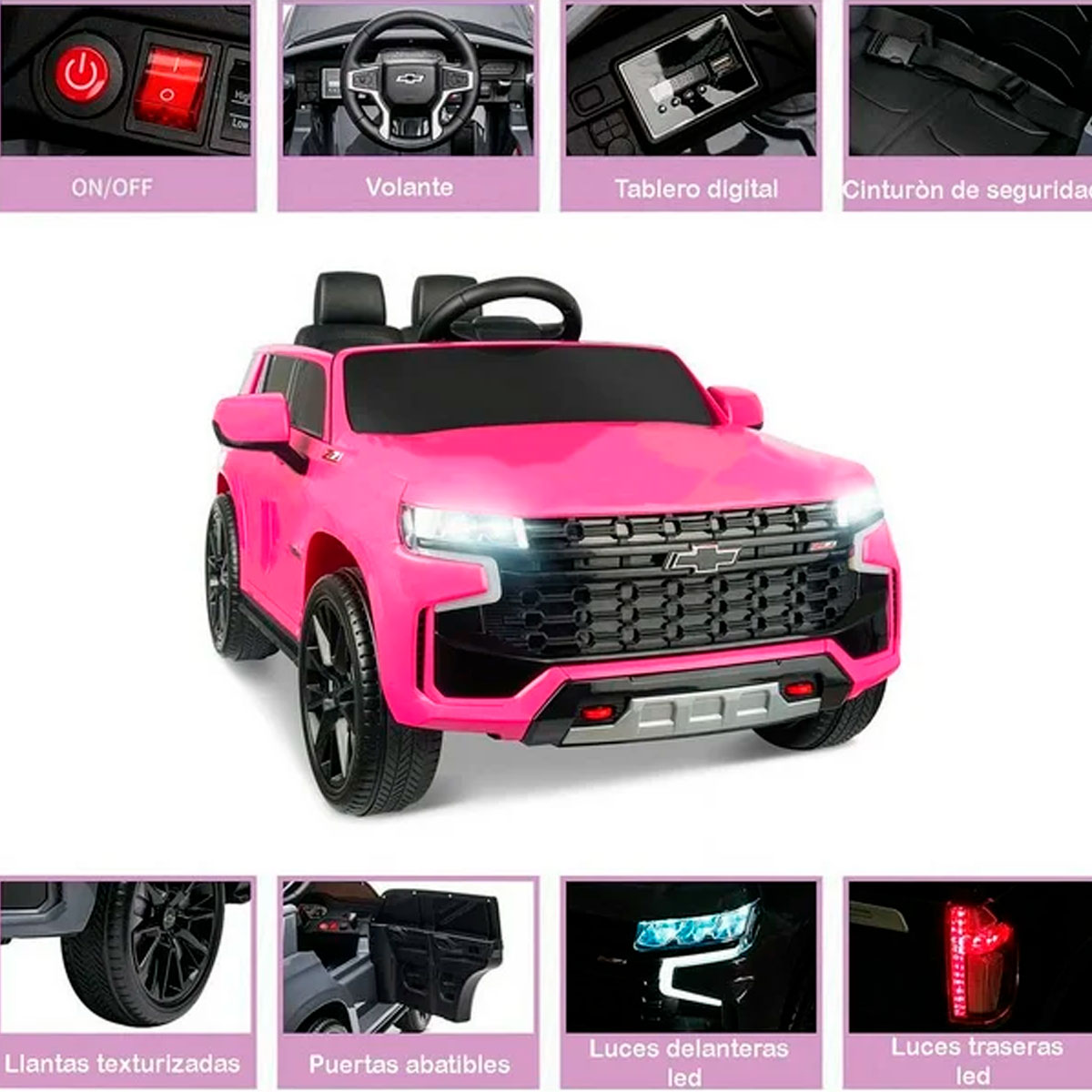 Carro Camioneta Montable Electrico 12V Tahoe SUV Rosa
