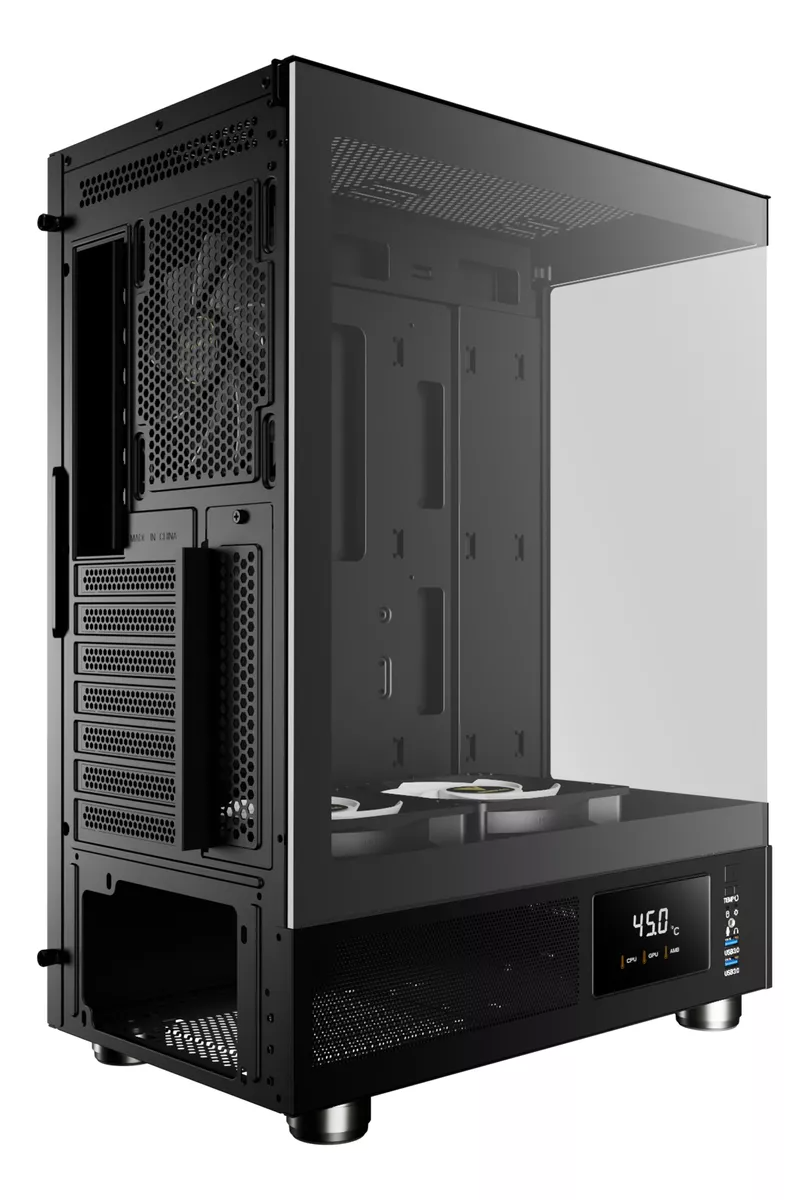 GABINETE GAMDIAS ATLAS E1 NEGRO ATX ARGB S/FUENTE CRISTAL GD-ATLAS
