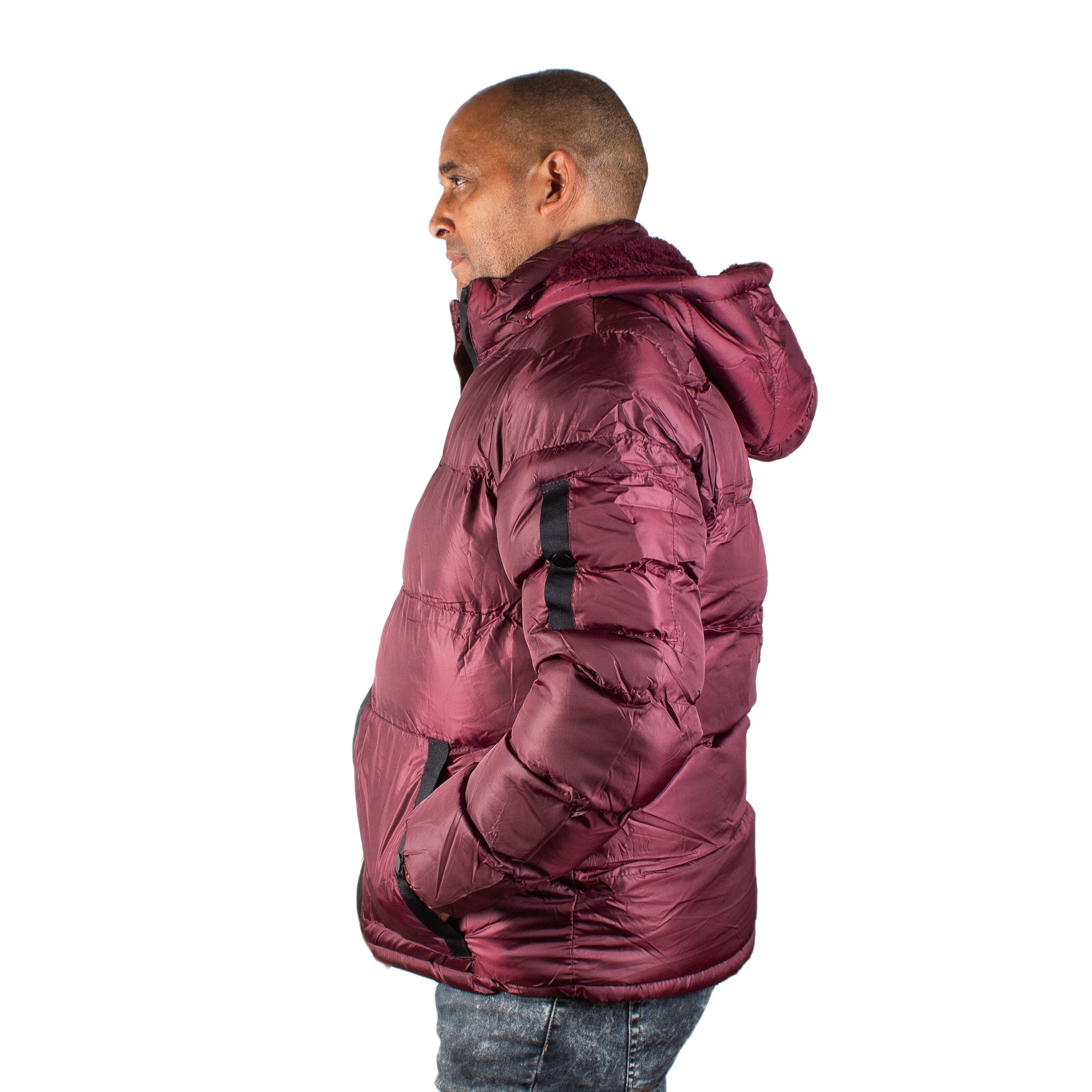 Chamarra Hombre Invierno Abrigada. Con Capucha Desmontable