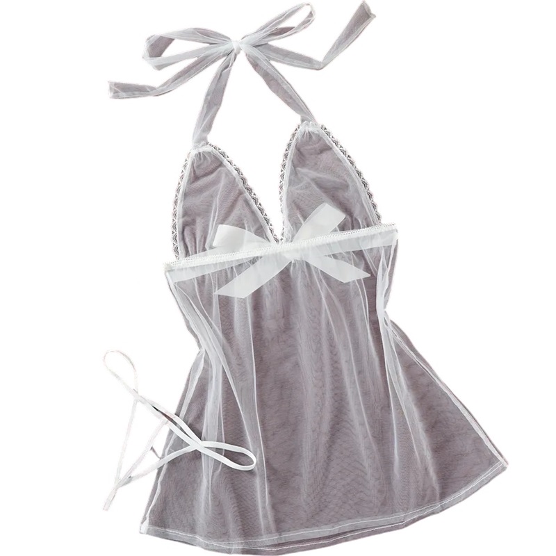 Lenceria Body semitransparente con cuello halter