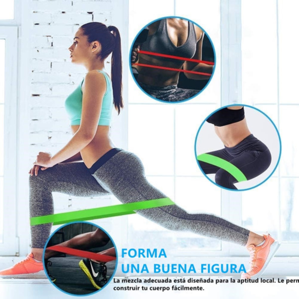 150lbs Kit De Banda De Resistencia Ligas Para Ejercicio 23pz colores