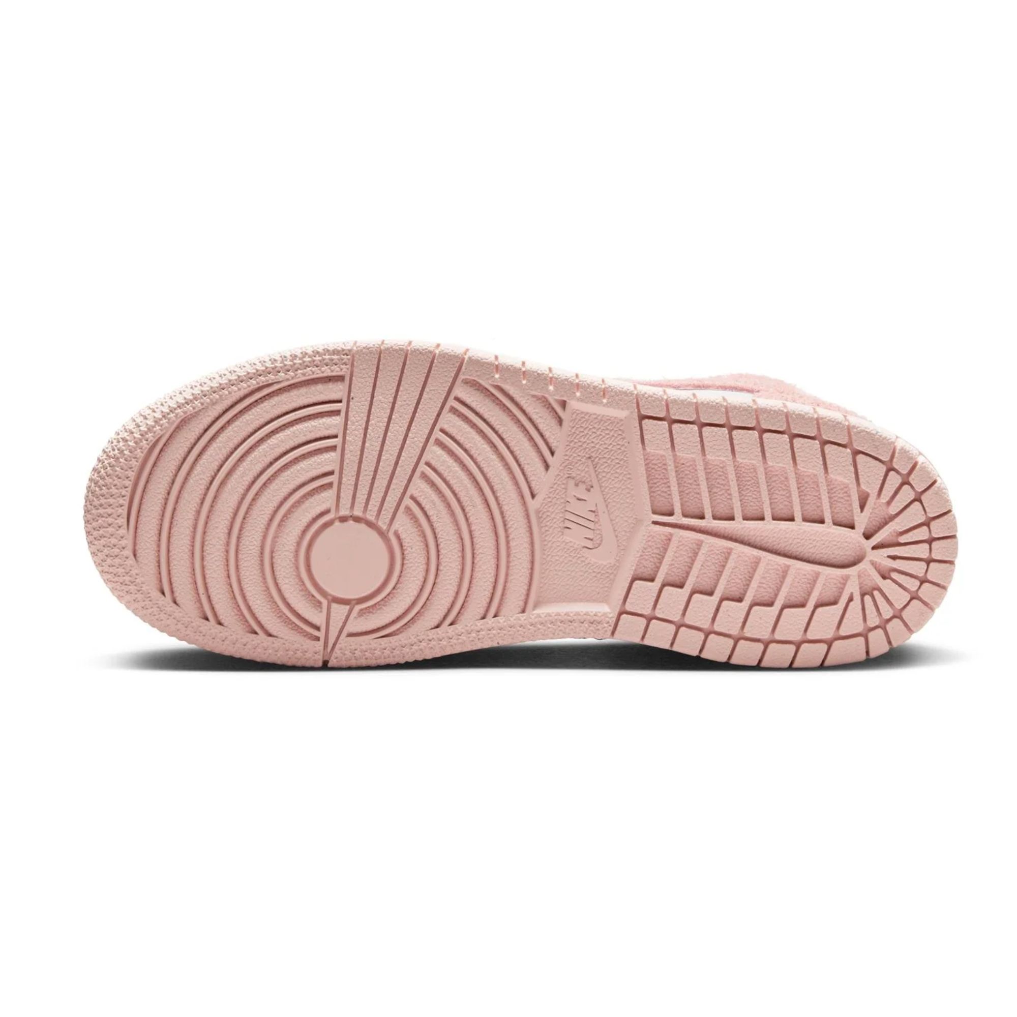 Tenis Jordan 1 Mid SE rosa con blanco para niñas Original FN7493161