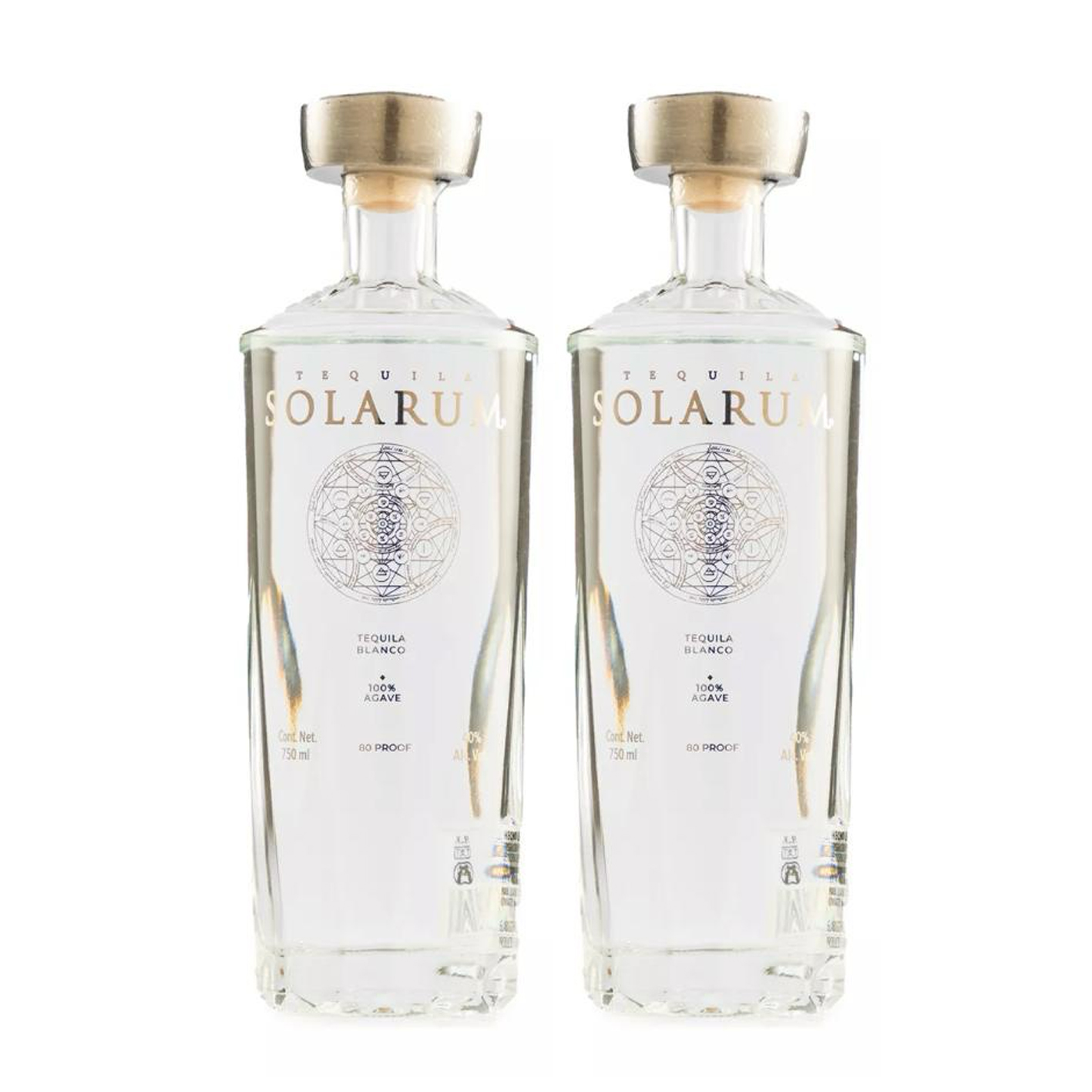 Duo Pack Tequila Ultra Premium Solarum Blanco 750 Ml