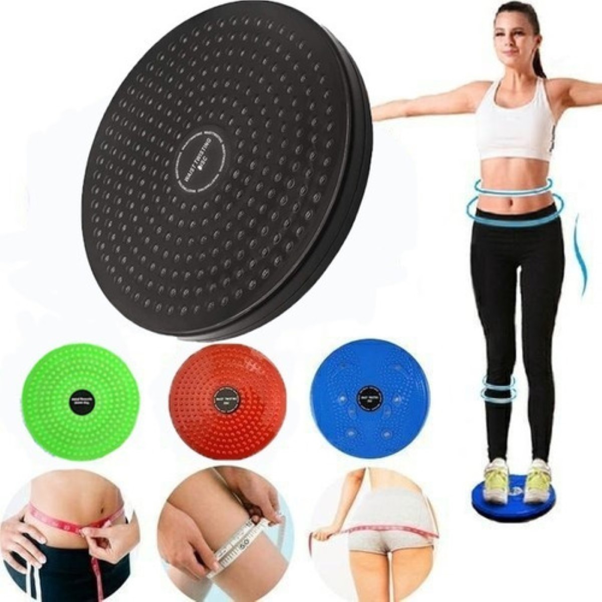 Disco Giratorio Con 8 Imanes Reduce Cintura Ejercicio Cardio verde