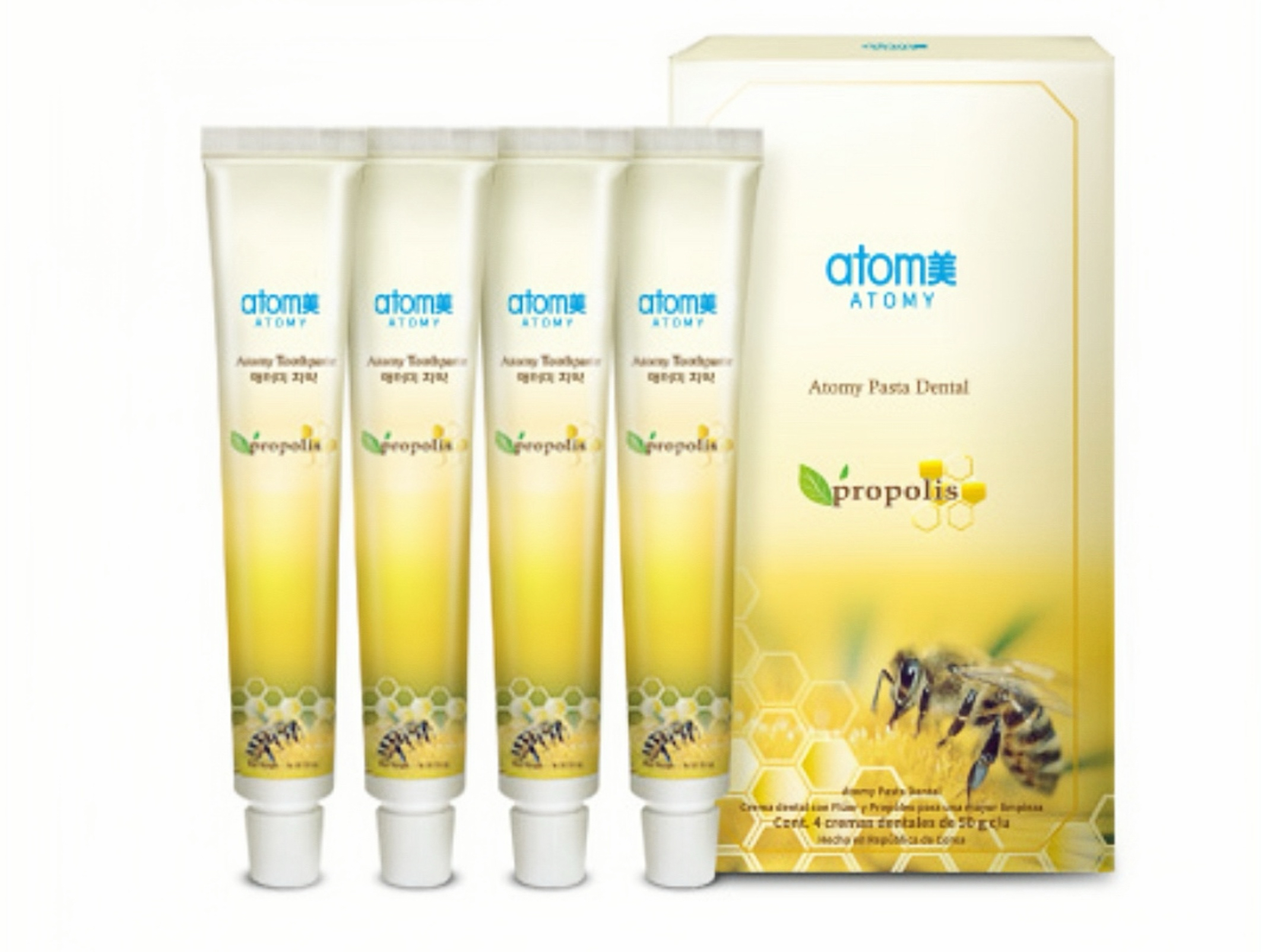 ATOMY PASTA DE DIENTES 4 PASTAS DE DIENTES 100% ORIGINAL
