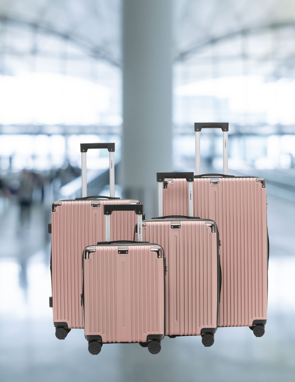 Set De 4 Maletas Miami Color Oro Rosa