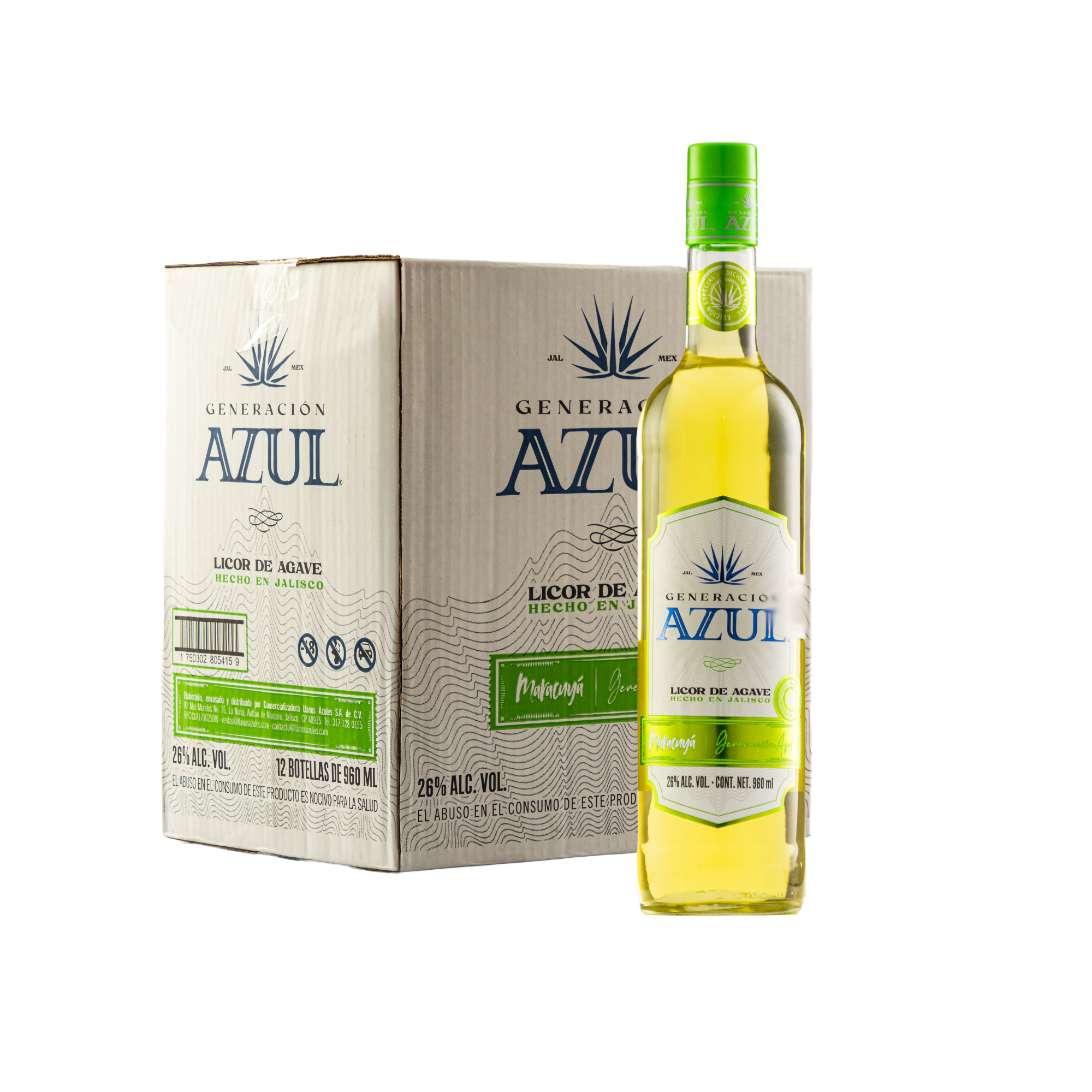 Caja Licor de Agave Generación Azul Maracuyá 960 Ml
