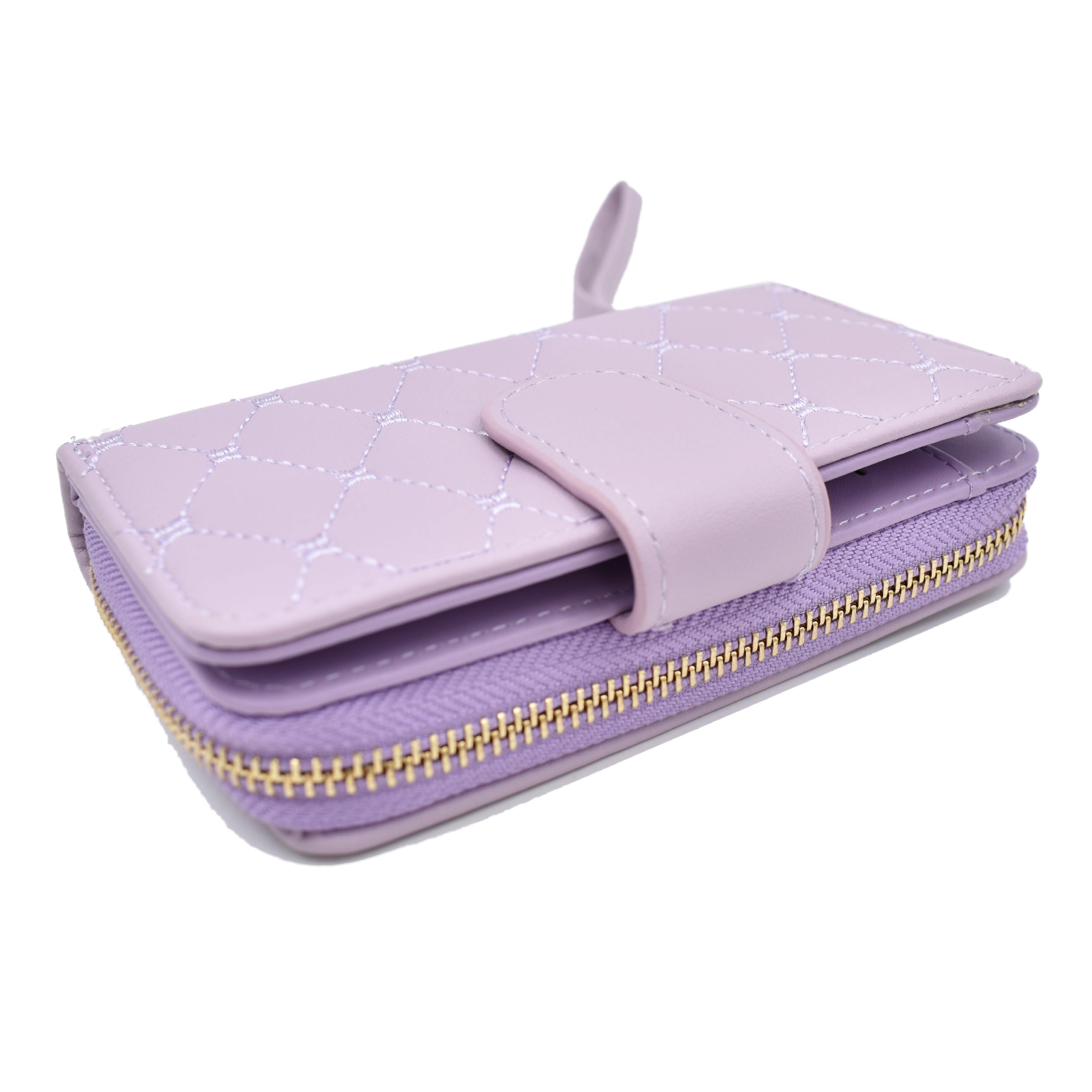 Cartera Para Mujer Capitonado Color Lila