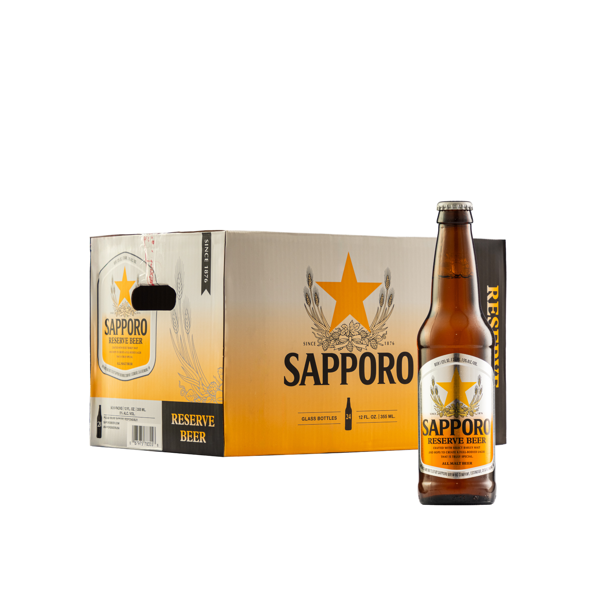 Caja Cerveza Sapporo Reserve 355 Ml