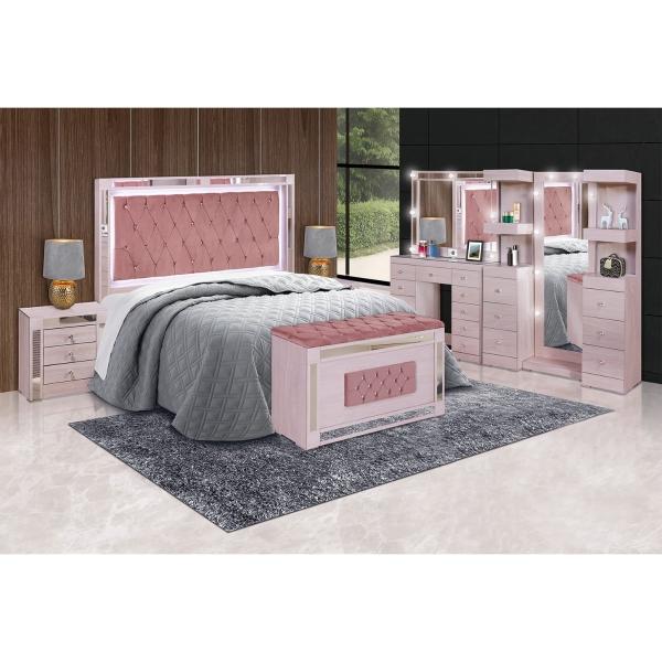 Recamara King Size Melany Rosa - Kessa