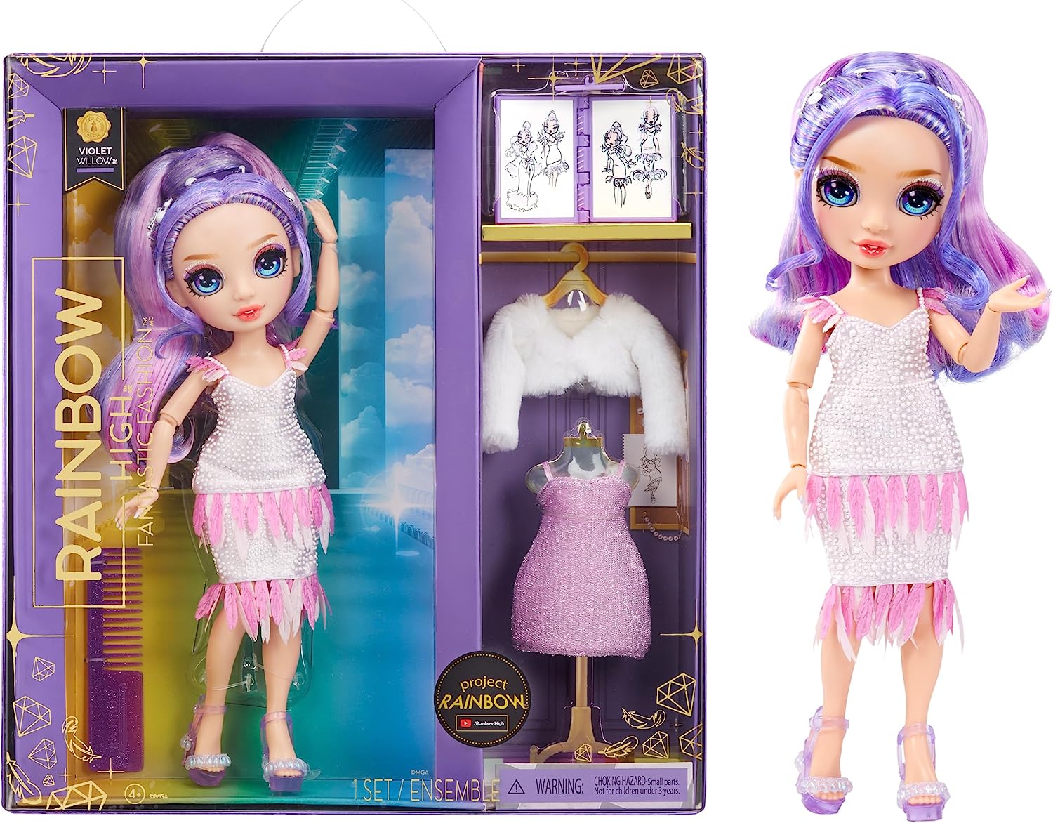 Rainbow High Fantastic Fashion Violet Willow Con 2 Outfits