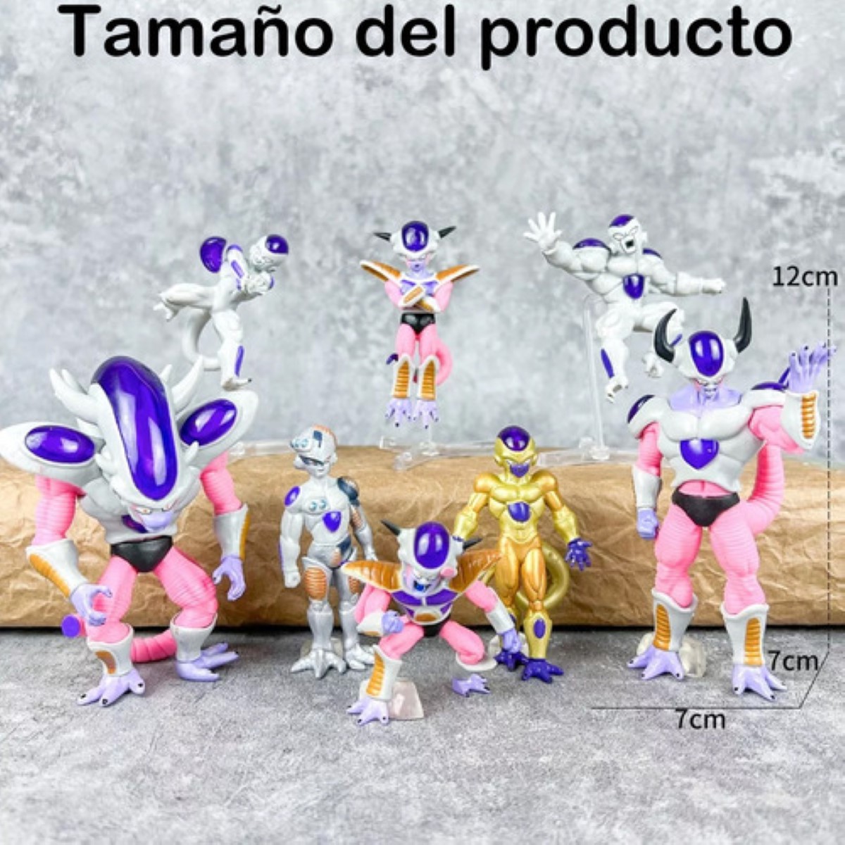 Figuras Dragon Ball Z Freezer Frieza Anime Coleccionables 8 pzs multicolor